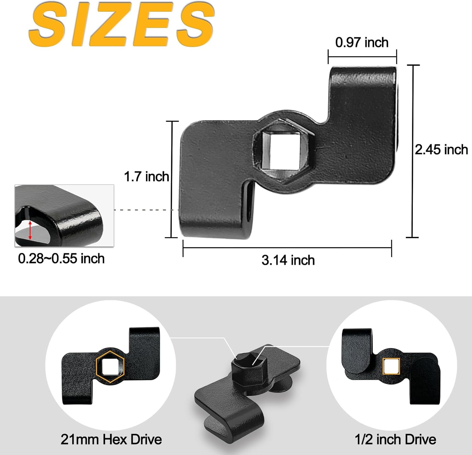 GHRTGR-Universal Wrench Extender - 1/2 Inch Drive & 21 Mm Hex ...