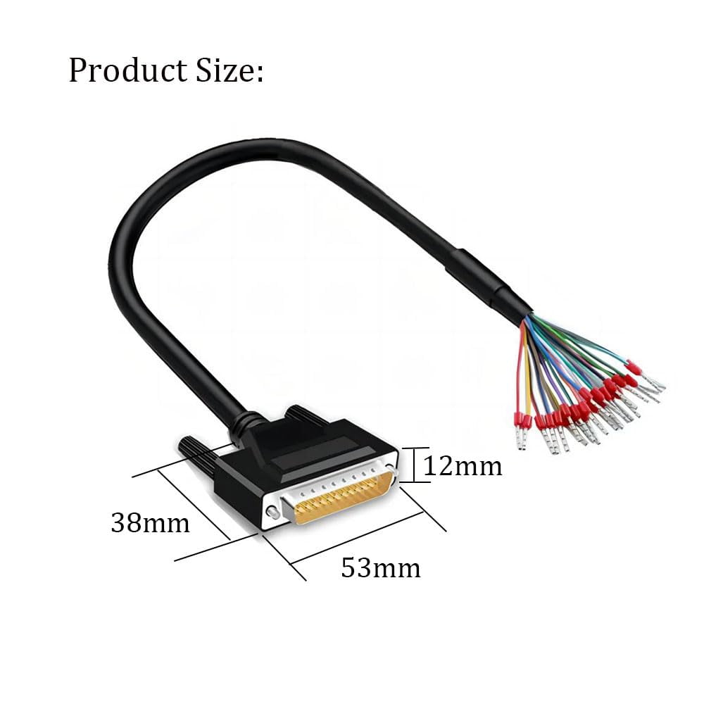 GHRTGR-Willwewon 10Ft 3m 26AWG DB25 Male RS232 25 Pin Serial Extension Cable, RS232 D-SUB DB25 ...