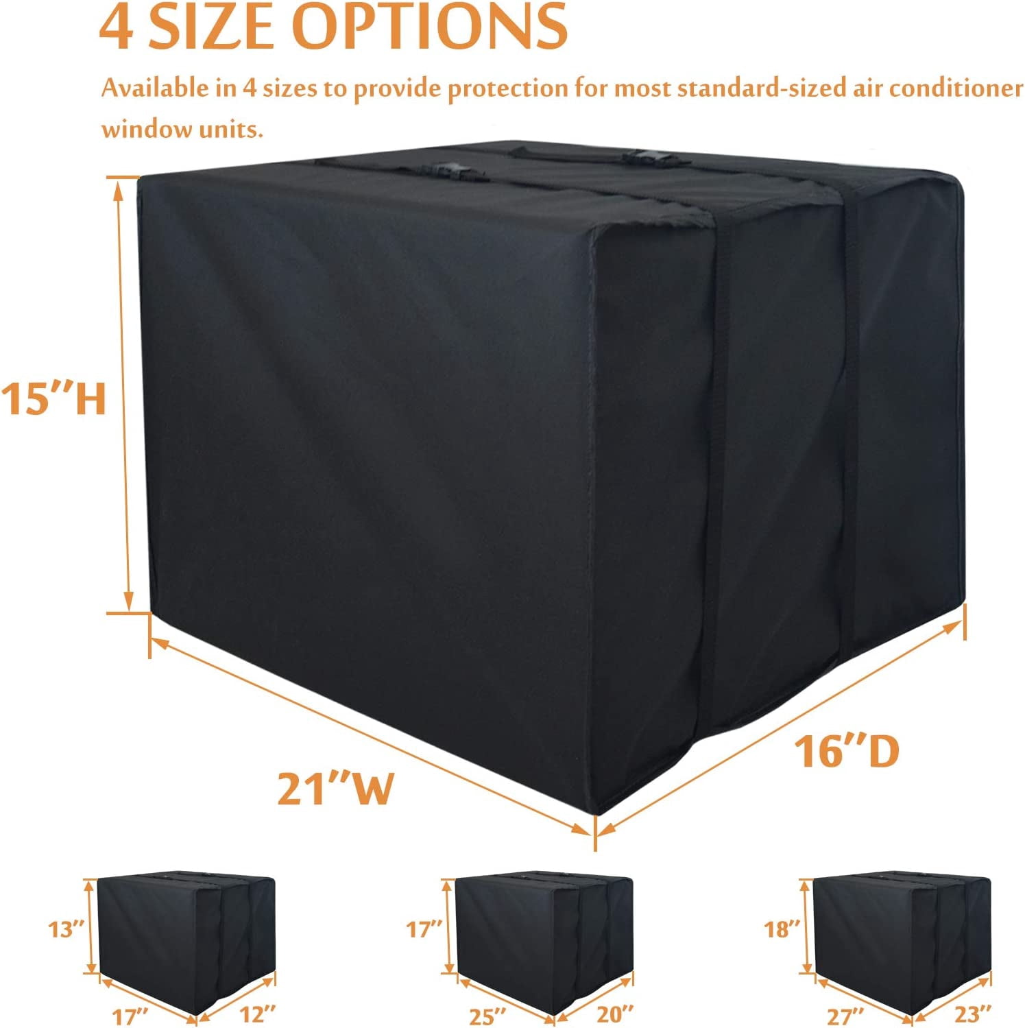 GHRTGR-Window Air Conditioner Cover for Outside Unit, 21"W x 16"D x 15 ...