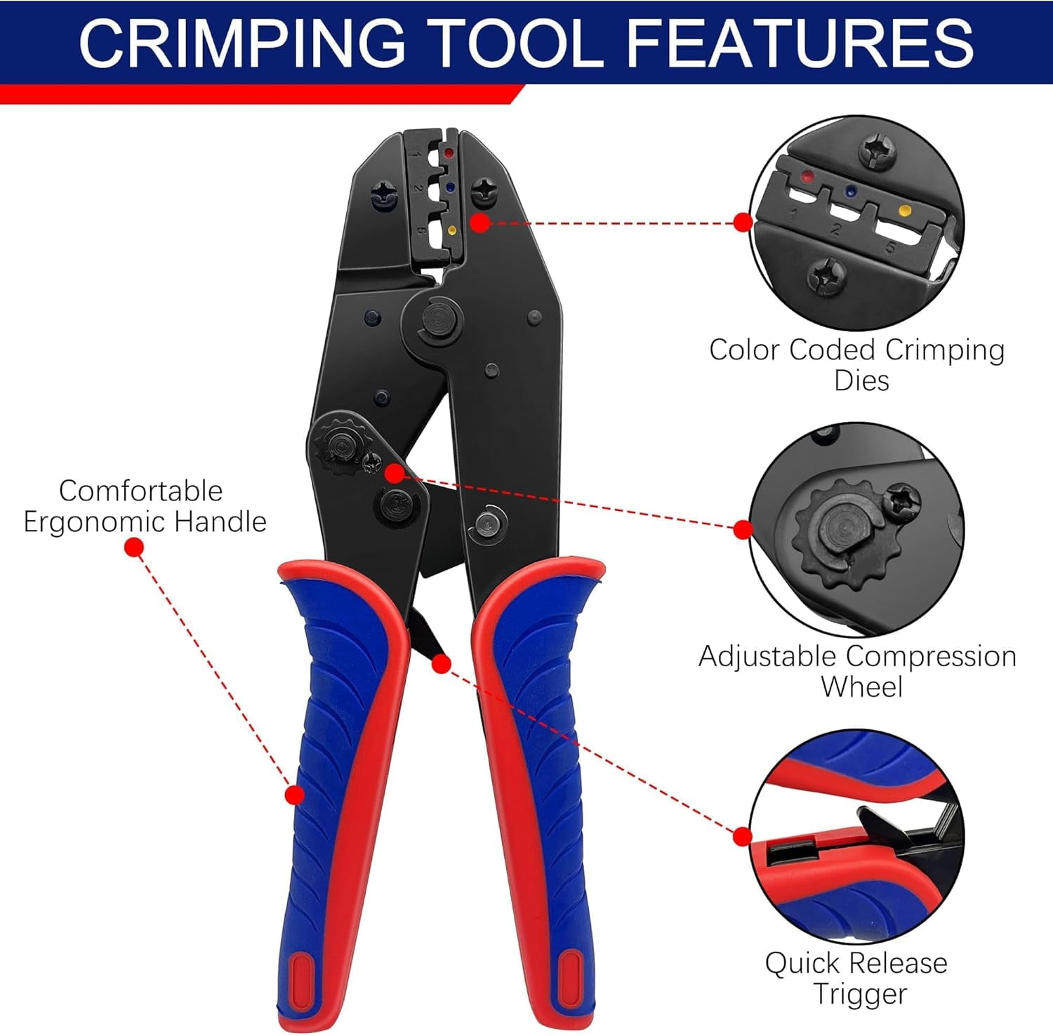 GHRTGR-Wire Crimping Tool, Crimping Tool for Heat Shrink Connectors ...