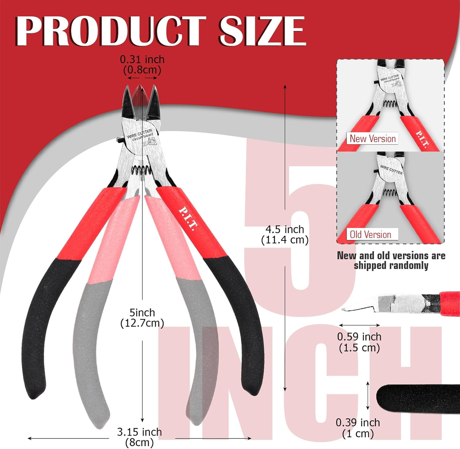 GHRTGR-Wire Cutters, 5 Inch Ultra Sharp Flush Side Cutters Heavy Duty ...