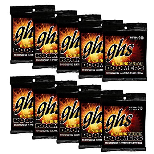 GHS Strings GBL-8-10 Pack - Guitar Boomers 8-String Set, Nickel-Plated ...