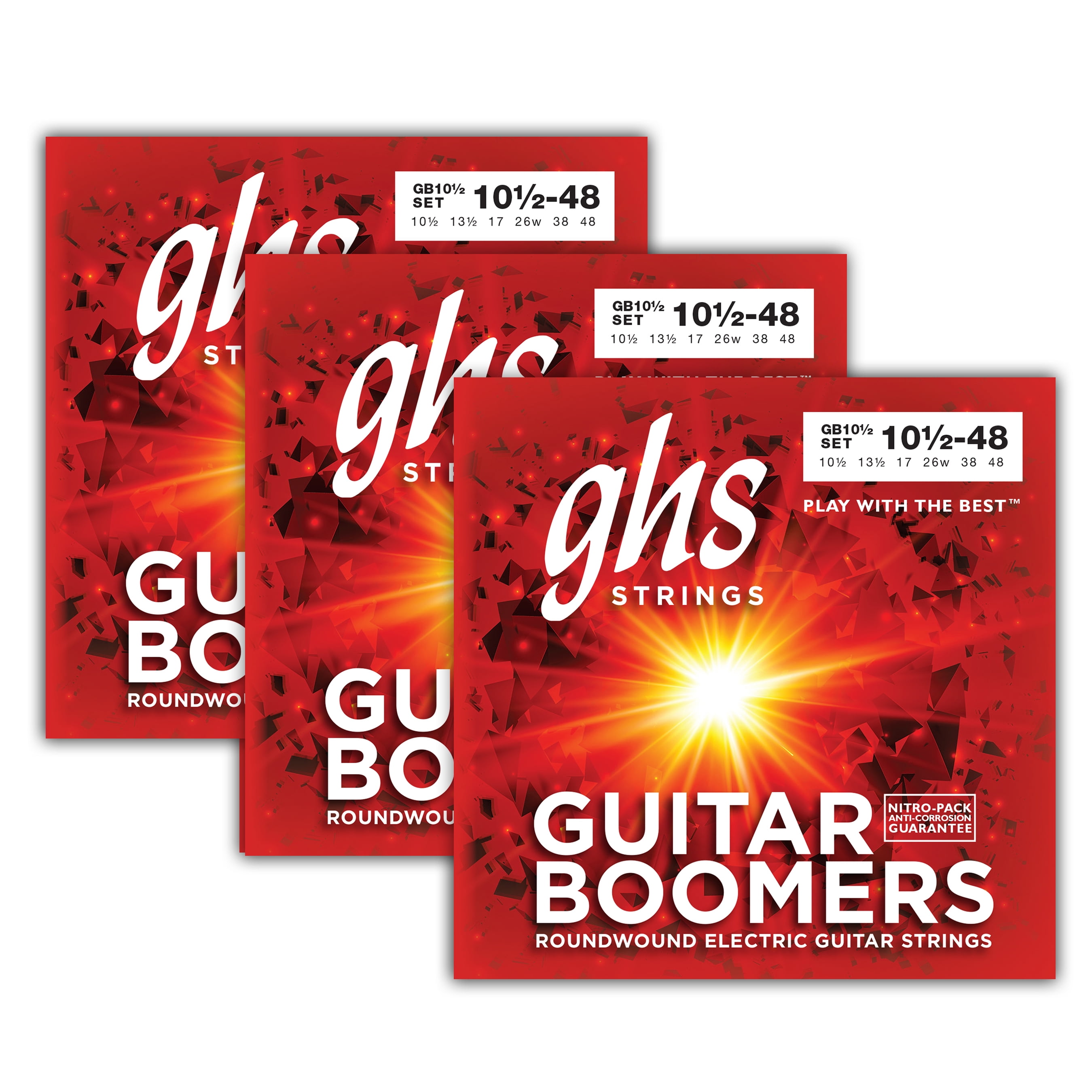 GHS Strings GBXL Guitar Boomers, Nickel-Plated Electric Guitar Strings, Extra Light (.009-.042 ...