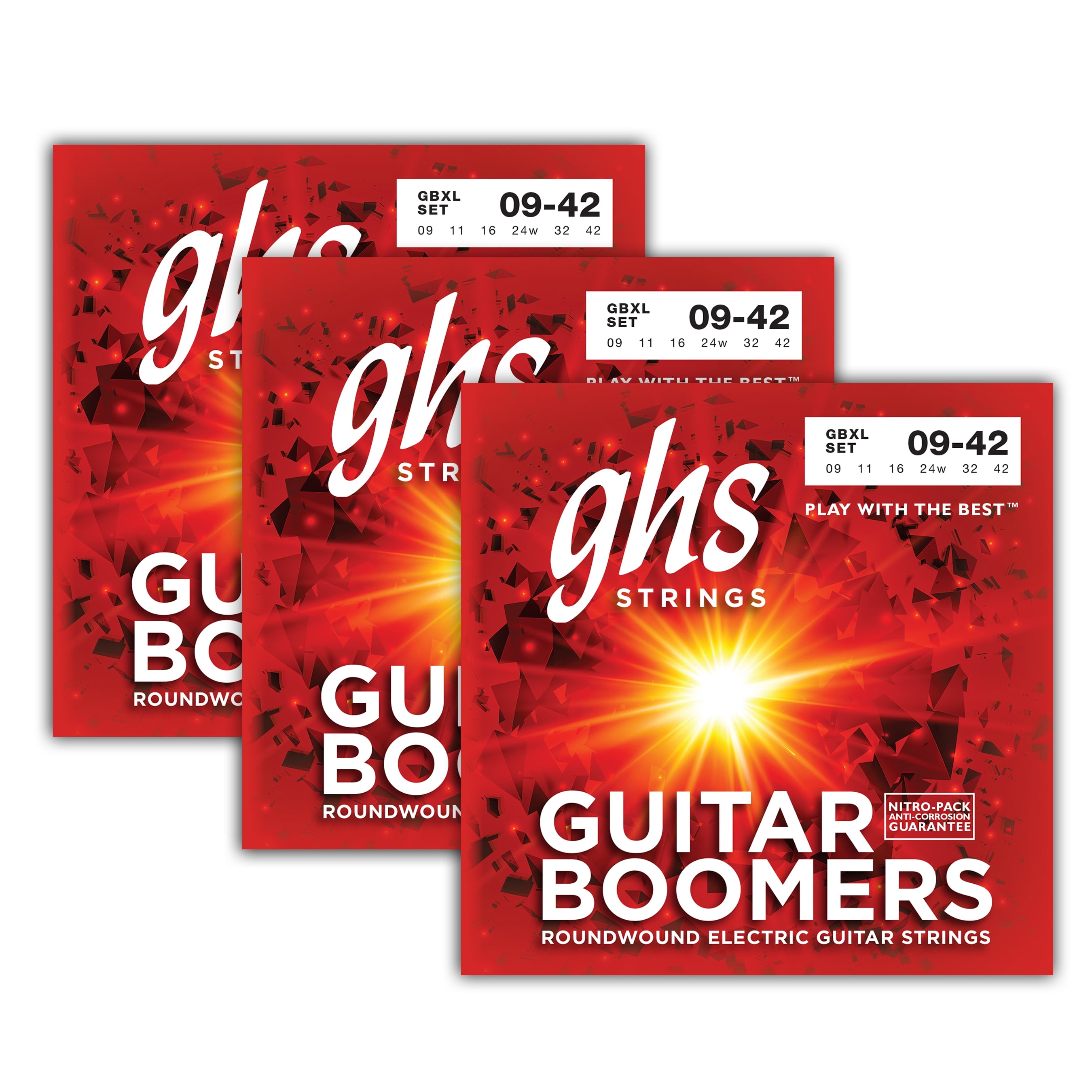 GHS Strings GBXL Guitar Boomers, Nickel-Plated Electric Guitar Strings ...