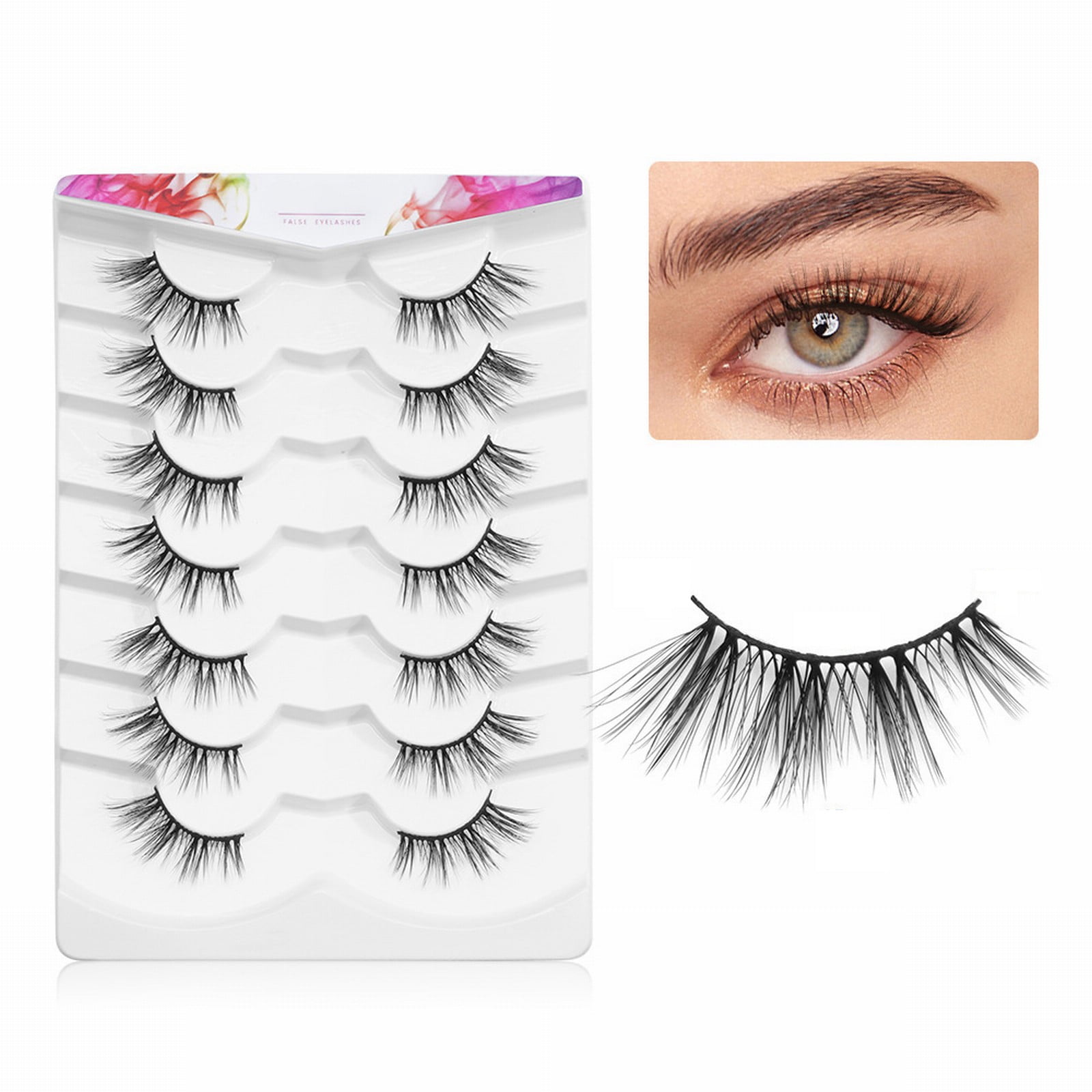 GHSOHS 7 Pairs Half Eyelashes Half Eye 3d Manga Lash Clusters ...