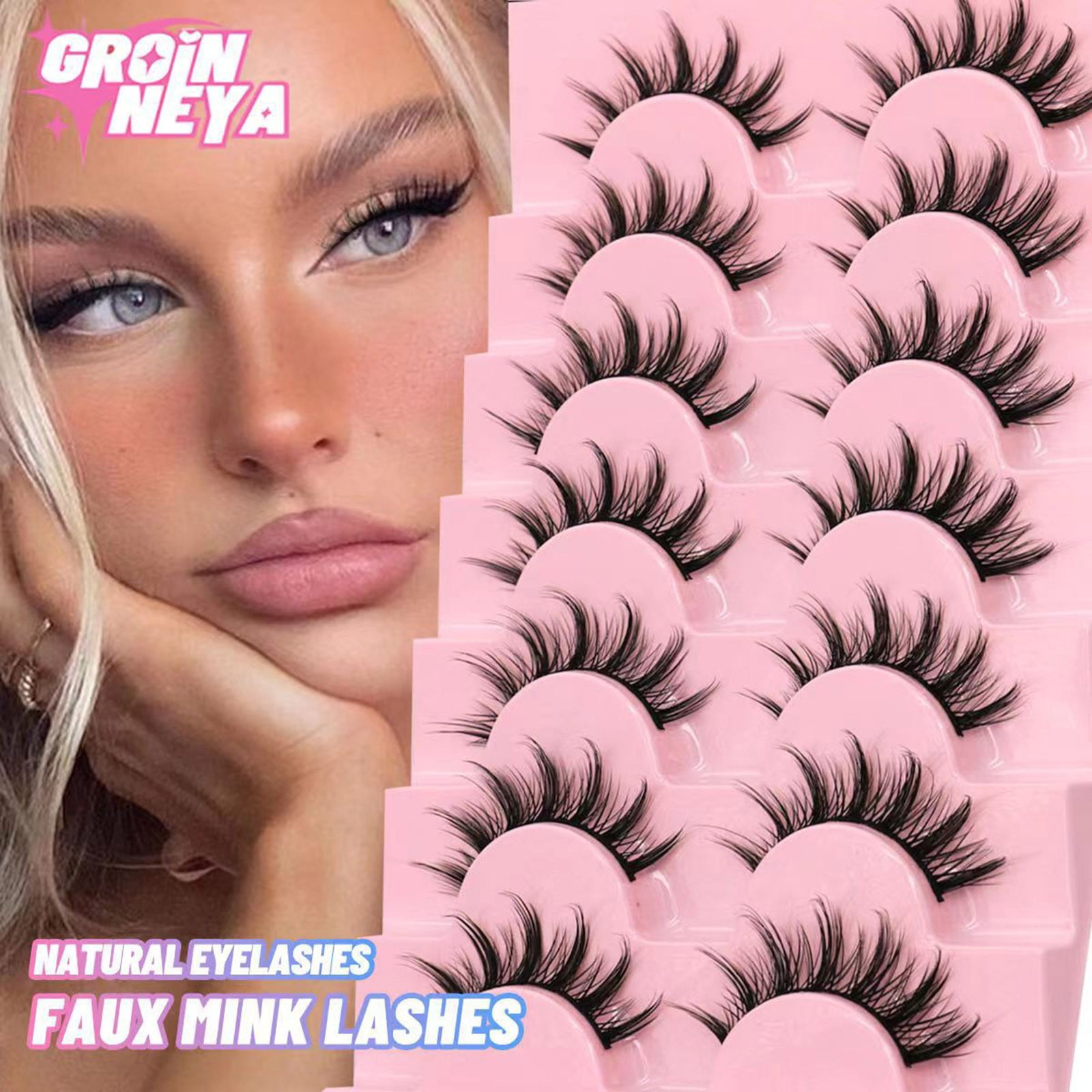 GHSOHS 7 Pairs Lash Clusters Natural Eyelashes Styling Anime Eyelashes ...