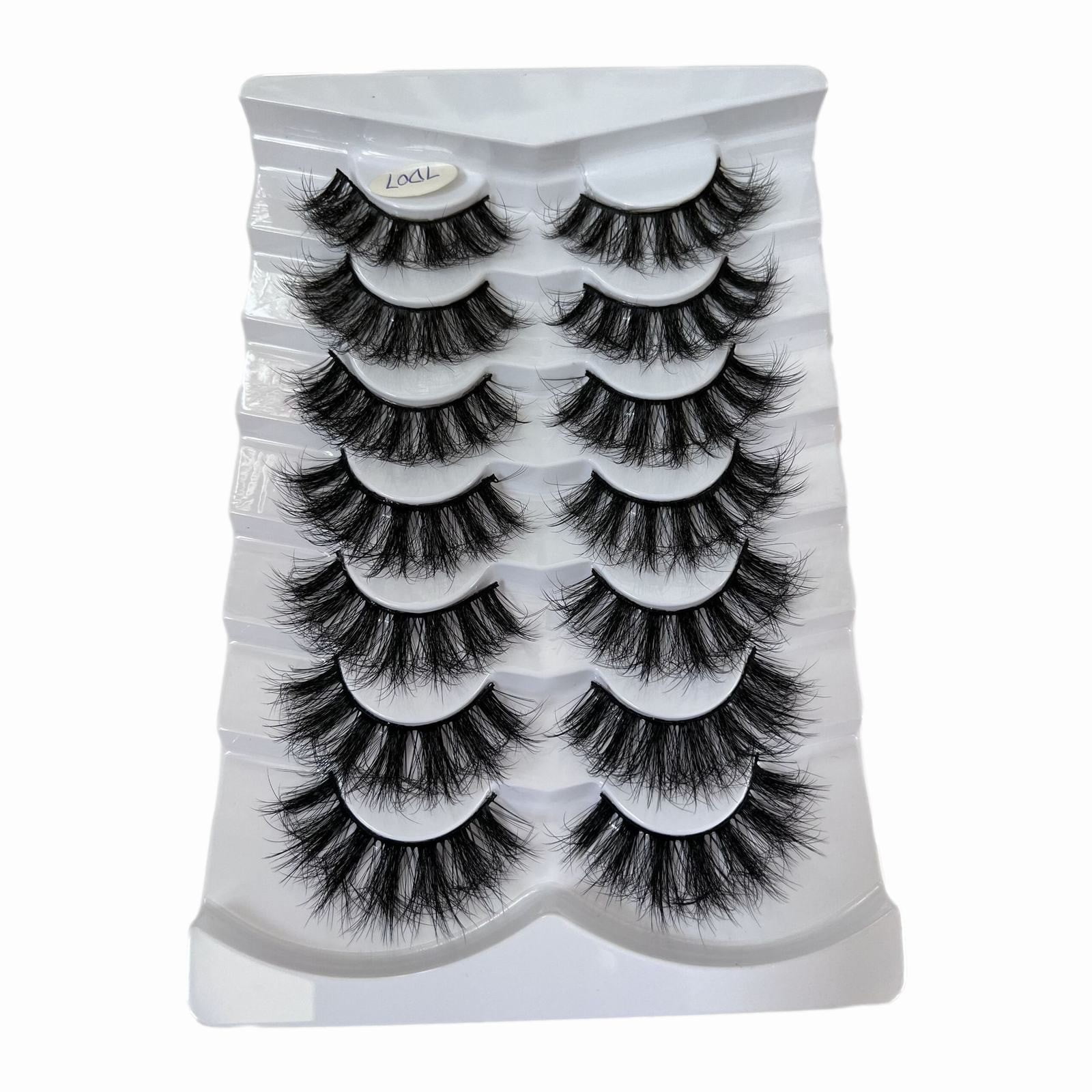 GHSOHS 7 Pairs Soft Eyelashes Layered Lengthened Thickened False ...