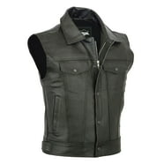 Maxam Buffalo Leather Motorcycle Vests for Men - Medium - Walmart.com