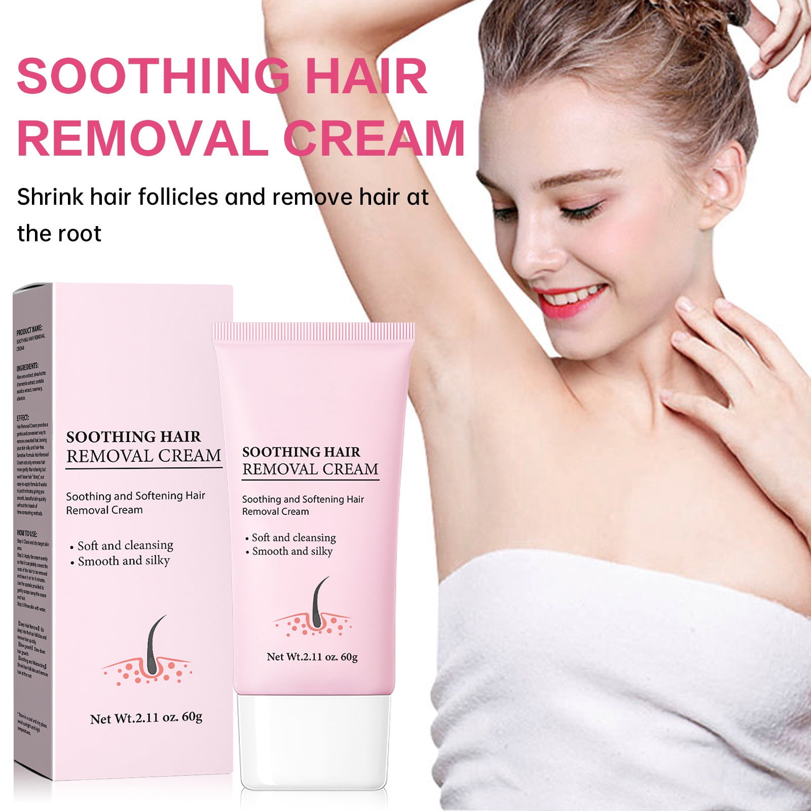 GHSOHS Body Hair Removal Cream Suitable for Face Legs Bikini Area ...