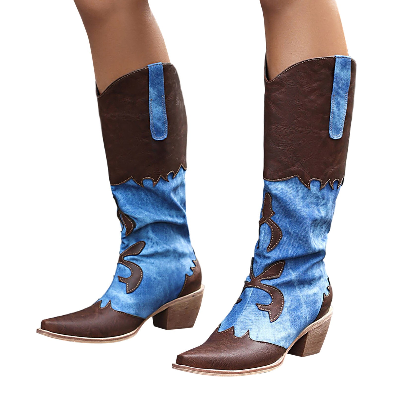 GHSOHS Cowboy Boots for Women Booties Western Cowgirl Boots Spicy Girl ...