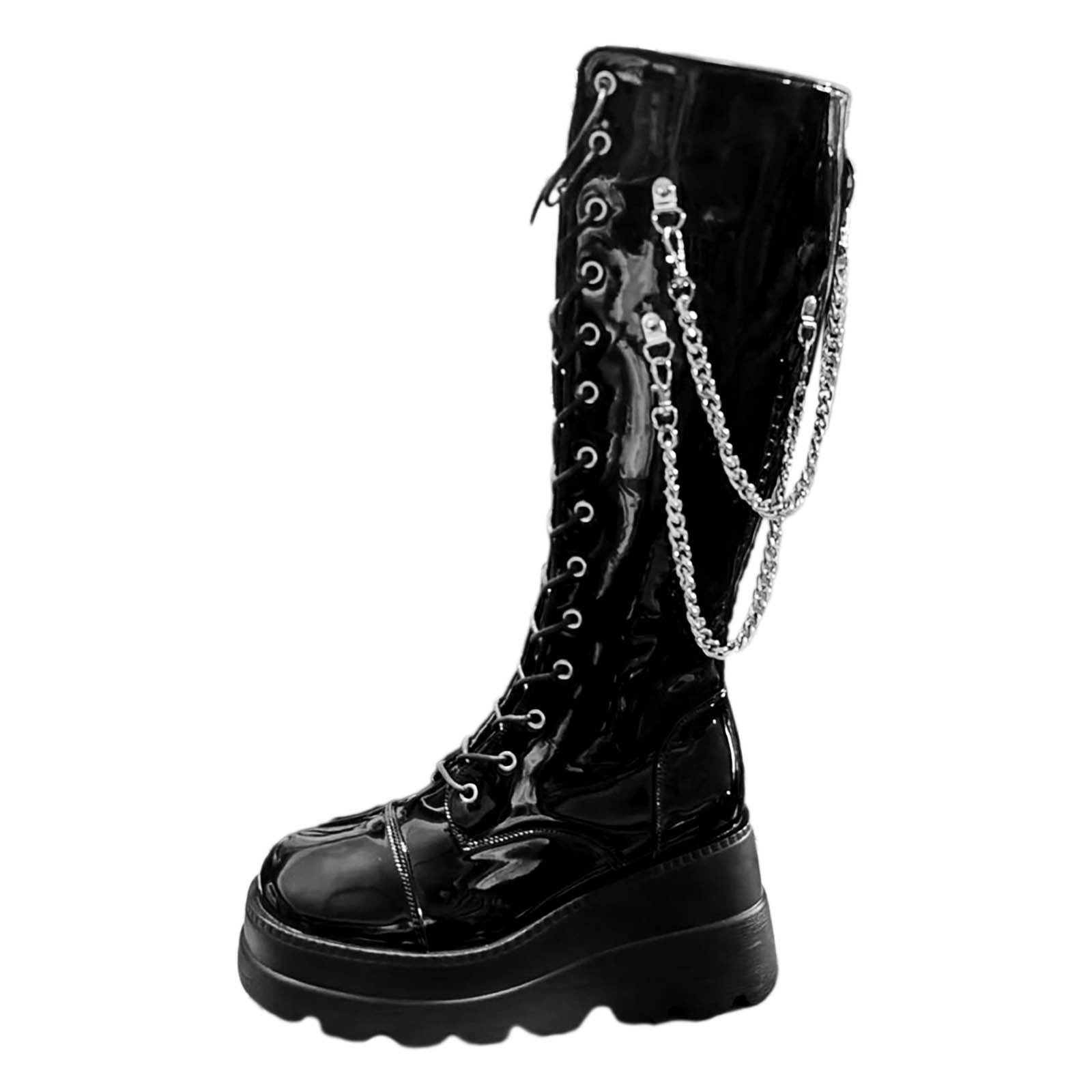 GHSOHS Cowboy Boots for Women Over The Knee Boots Womens Combat Boots ...