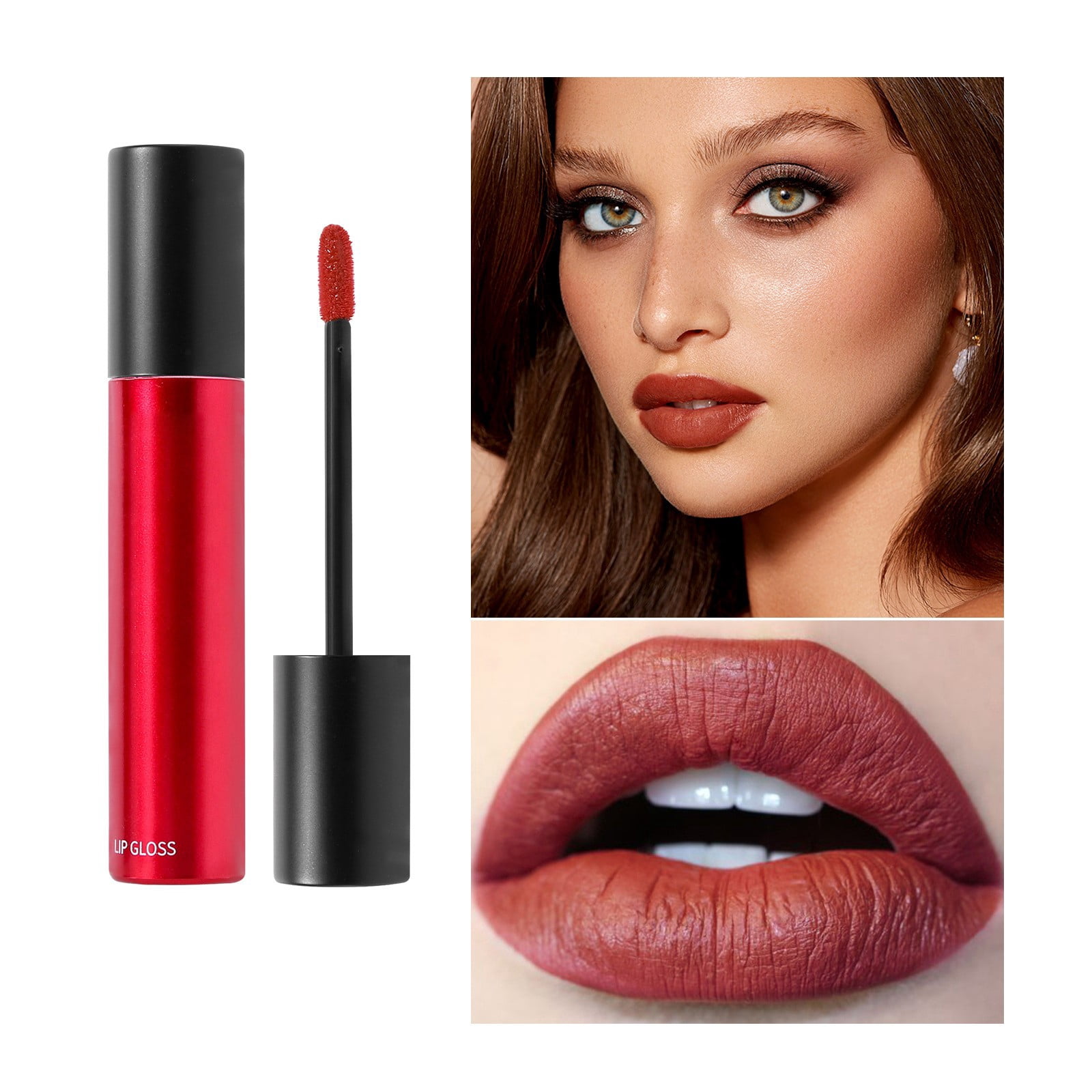 GHSOHS Dark Red Lipstick Red Lip Oil Lipstick Mattes Liquid Lipstick ...