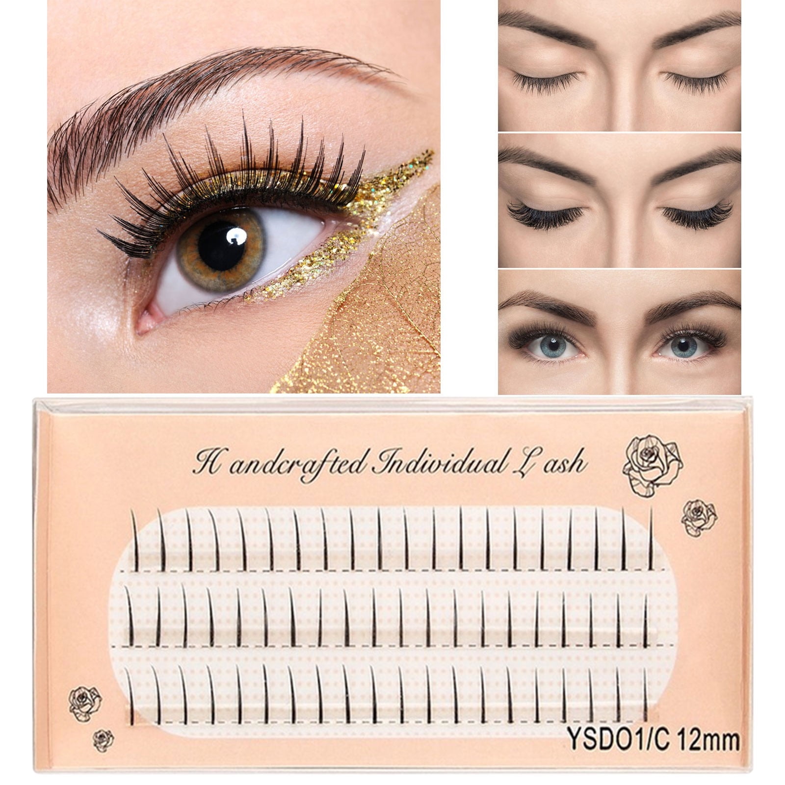 GHSOHS Eyelashes Manga Lash Clusters 00 Tuft Natural Eyelash Extension ...
