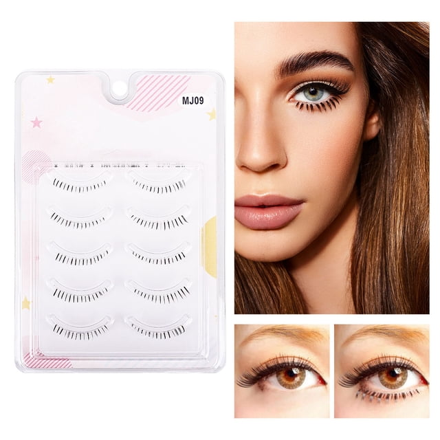 GHSOHS Eyelashes Natural Sharpening False Eyelashes Slender Realistic ...