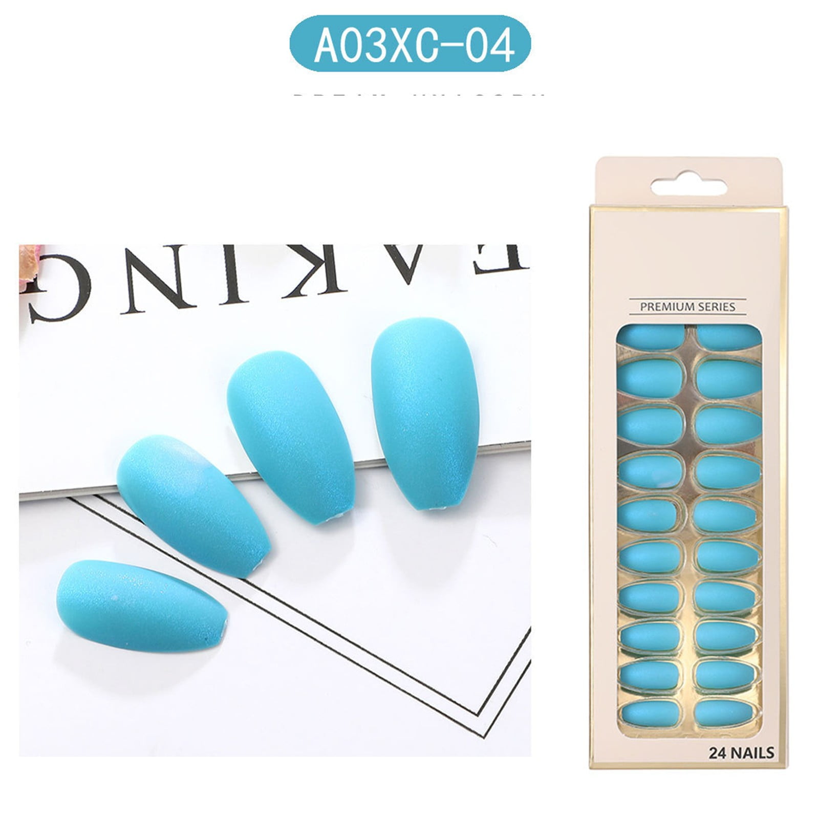 GHSOHS French Tip Press on Nails Colorful Brushed Ballet Nail ...