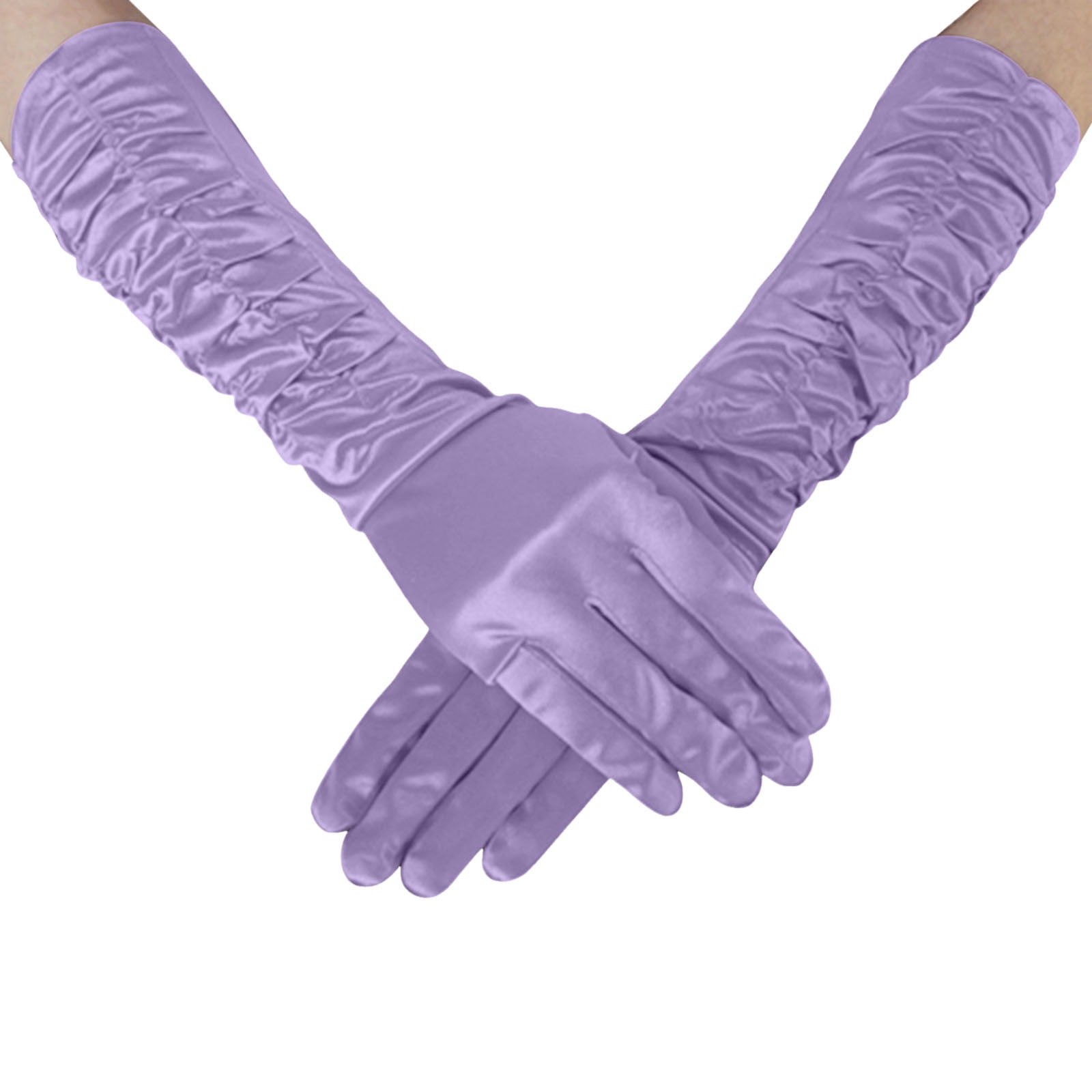 GHSOHS Gloves Long Opera Party Gloves for Women 1920s Satin Gloves ...
