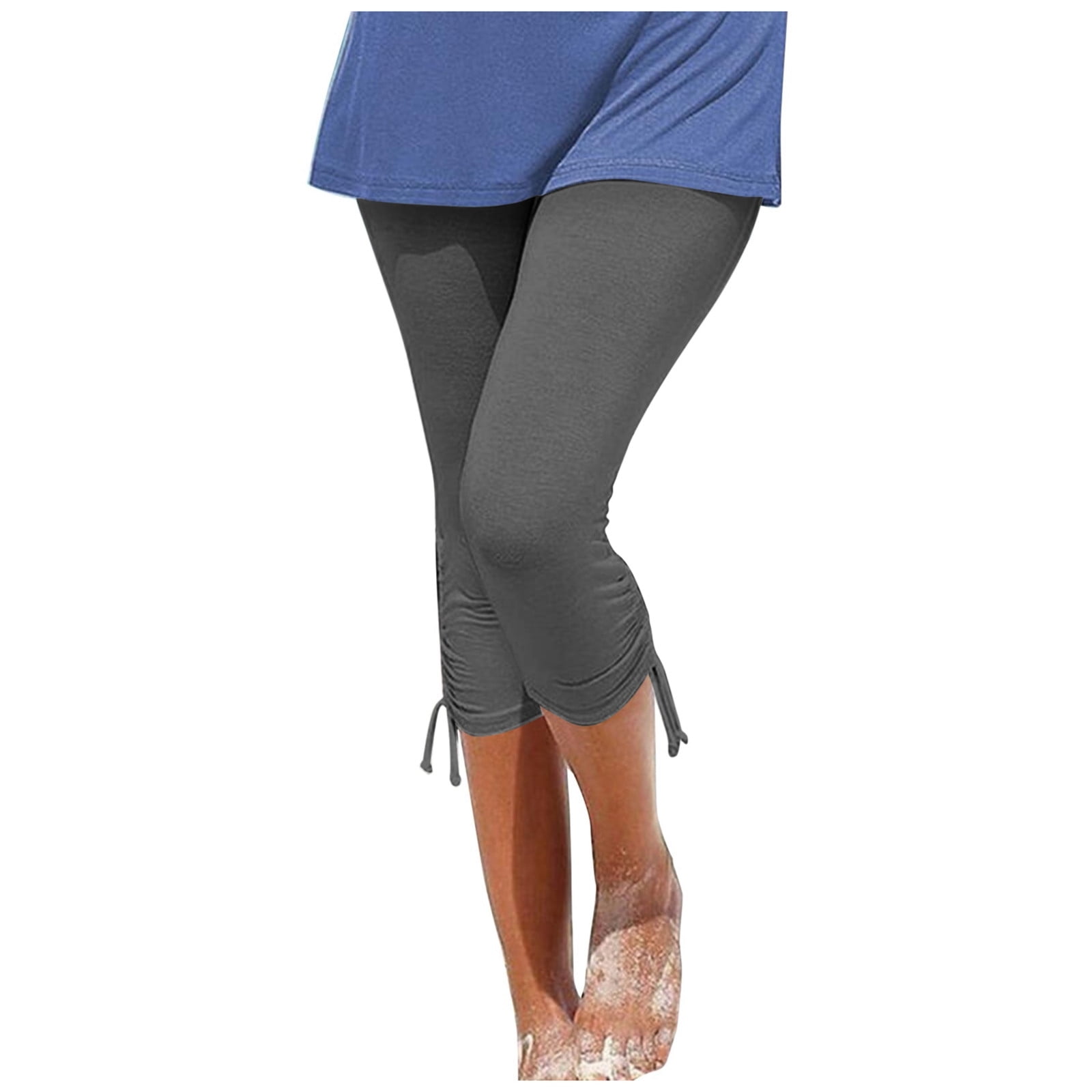 GHSOHS Leggings for Women Capri Leggings for Women's Solid Color Capris ...