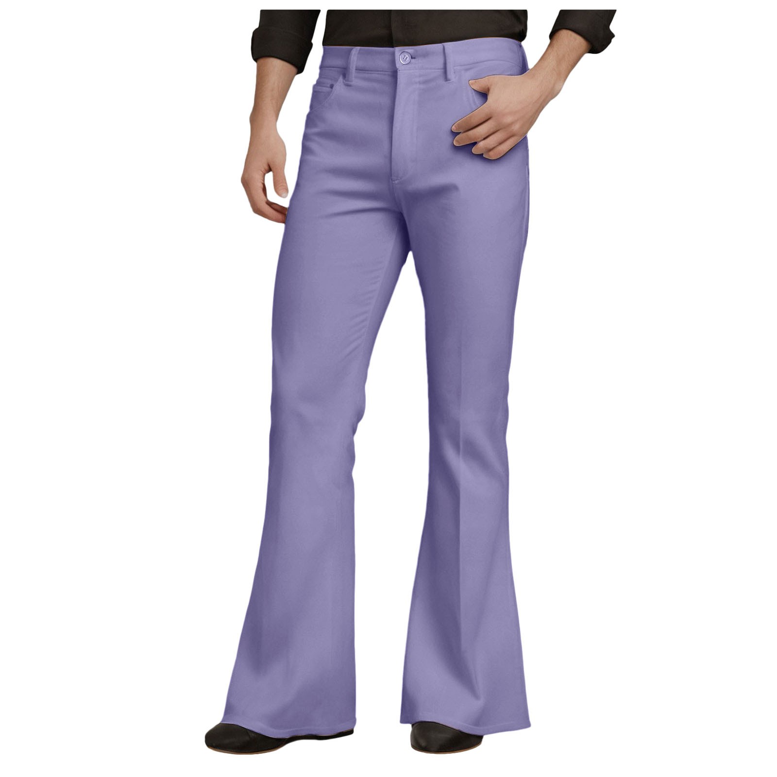 GHSOHS Mens Bell Bottom Pants Vintage Relaxed Stretch Comfort Flared ...