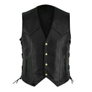 Maxam Buffalo Leather Motorcycle Vests for Men - Medium - Walmart.com