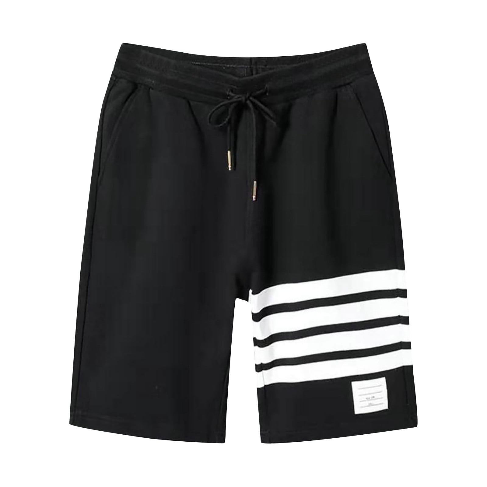 Ghsohs Mens Shorts Black Swim Shorts Hawaiian Plus Size Mens Quarter Pants Beach Casual
