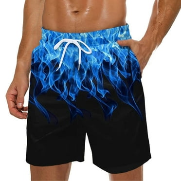 Rokka&Rolla Men's 9" Stretch Mesh Lined Swim Trunks, up to Size 2XL ...