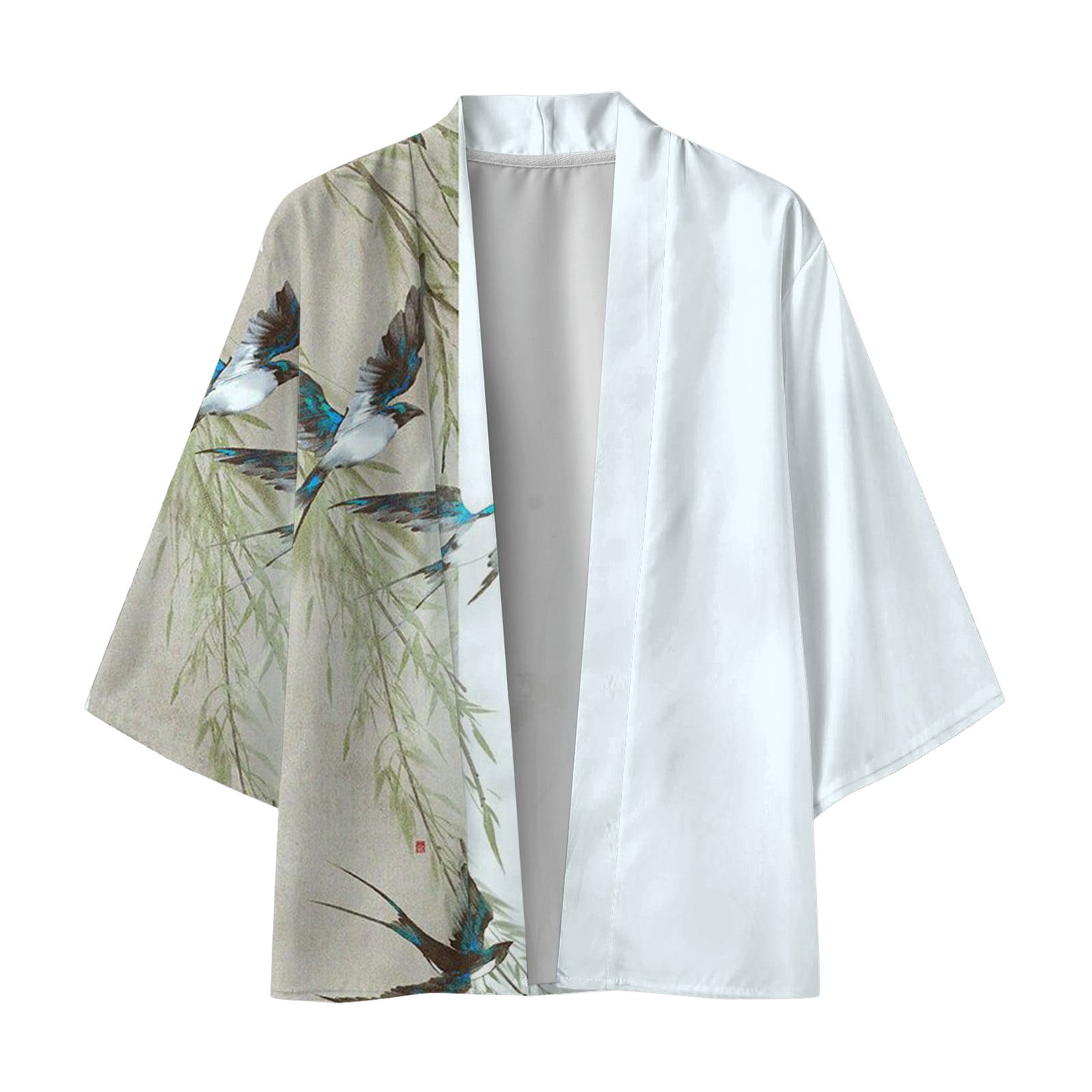 GHSOHS Mens T-Shirts White Men's Japanese Style Blouse and Tops Spring ...