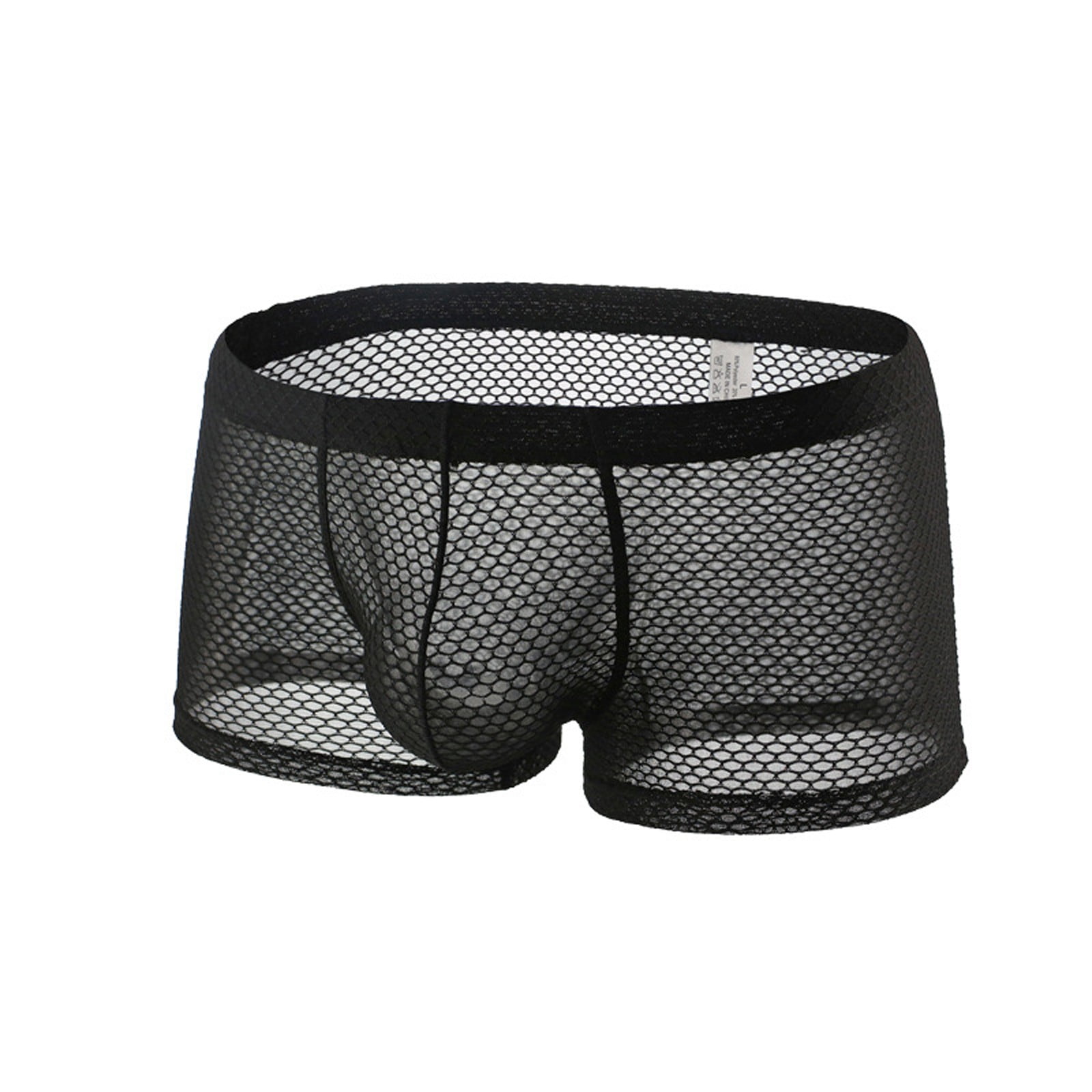 GHSOHS Mens Underwear Boxer Fishnet Mesh Underpants Plus Size Stretch ...