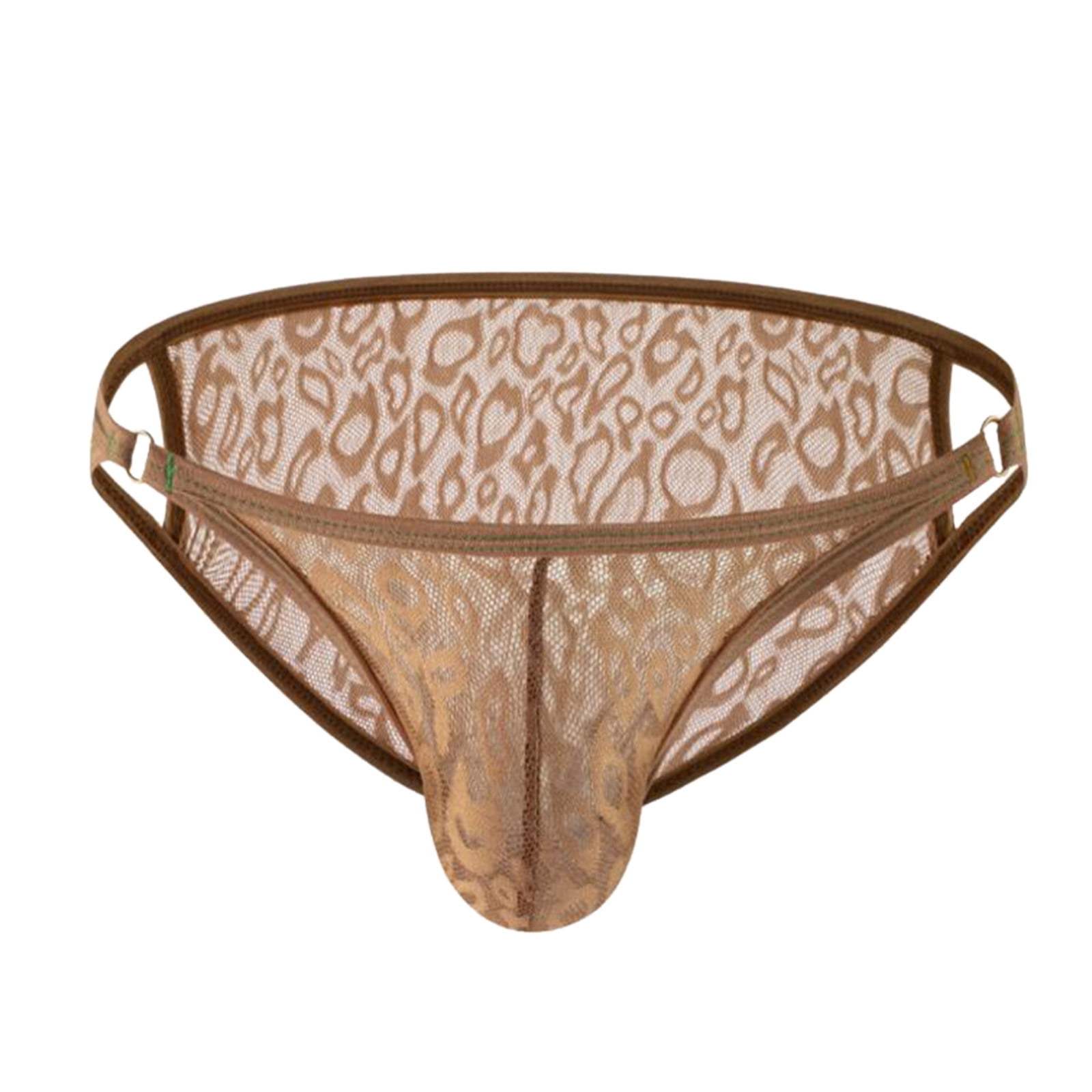 GHSOHS Mens Underwear Breathable Lace Printed Briefs String Bikini Low ...