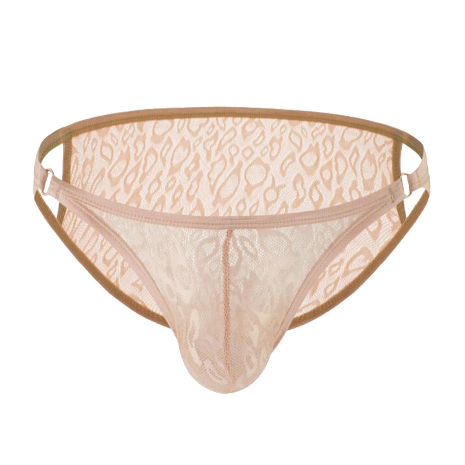 GHSOHS Mens Underwear Breathable Lace Printed Briefs String Bikini Low ...