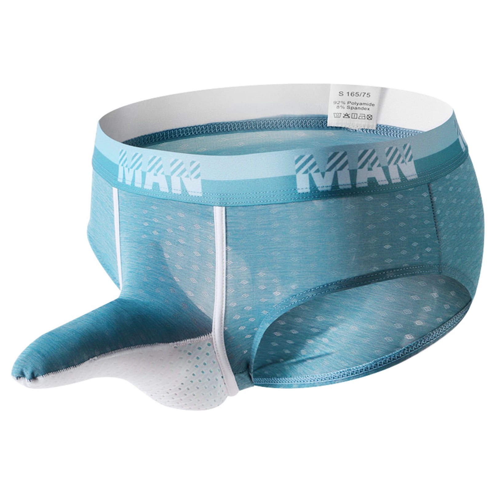 GHSOHS Mens Underwear Casual Trunk Low Rise T Back Briefs Ice Silk ...