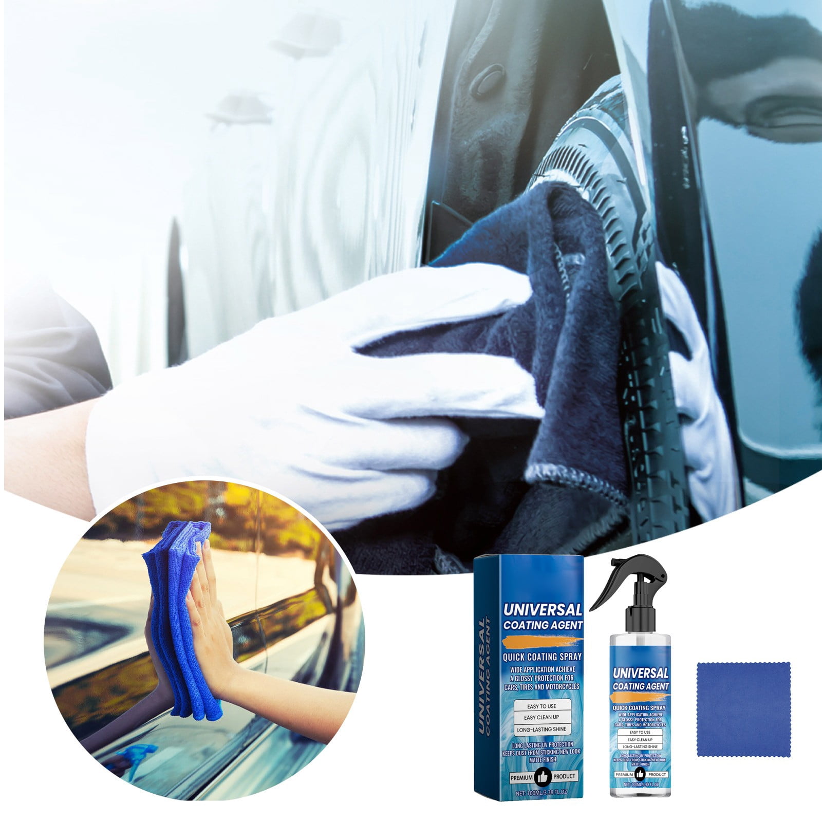 GHSOHS Multi Functional Car Coating Spray Car Paint Gloss Fouling Car ...