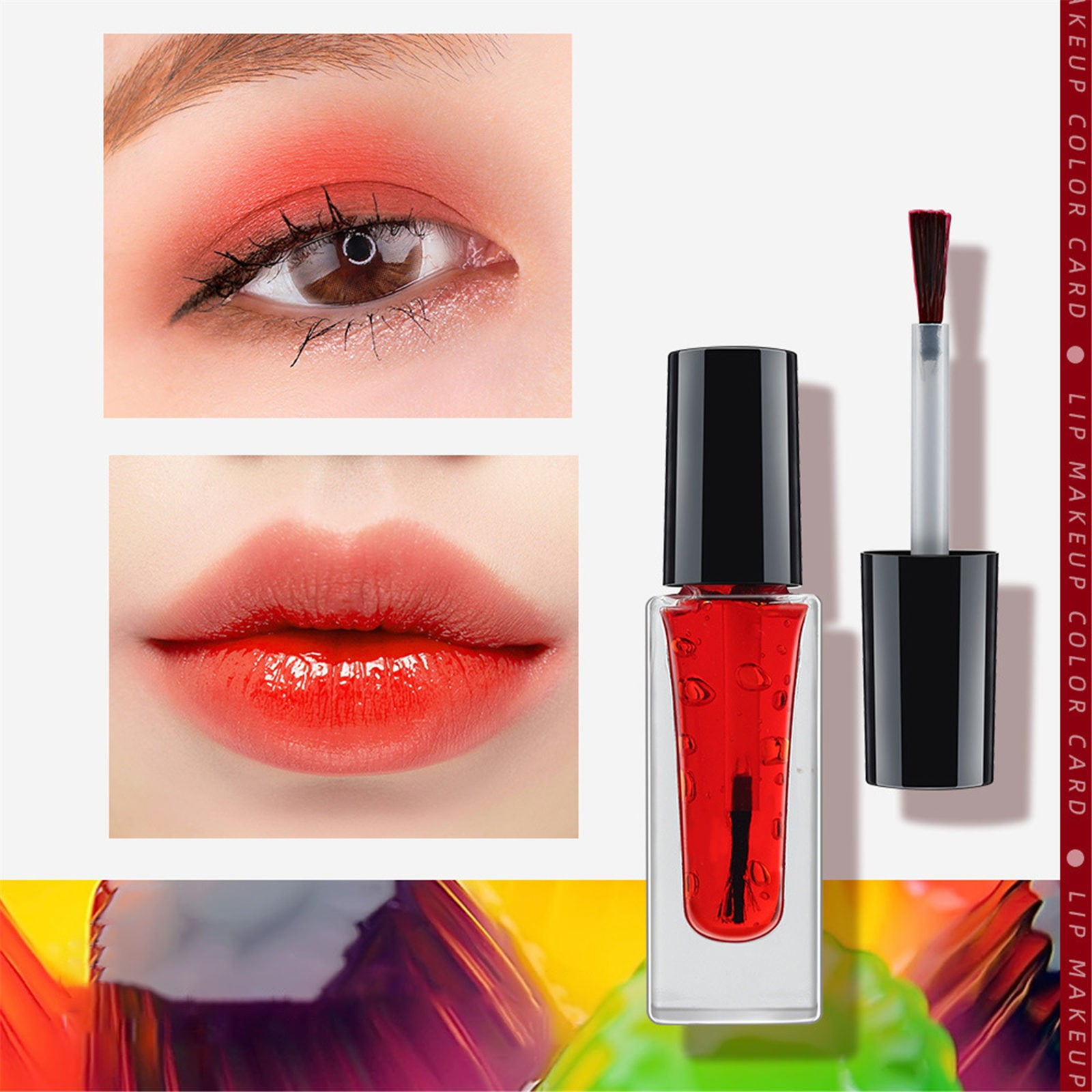 GHSOHS Pink Lipgloss Red Lip Pencil Colored Lipstick Water Mist Lip ...