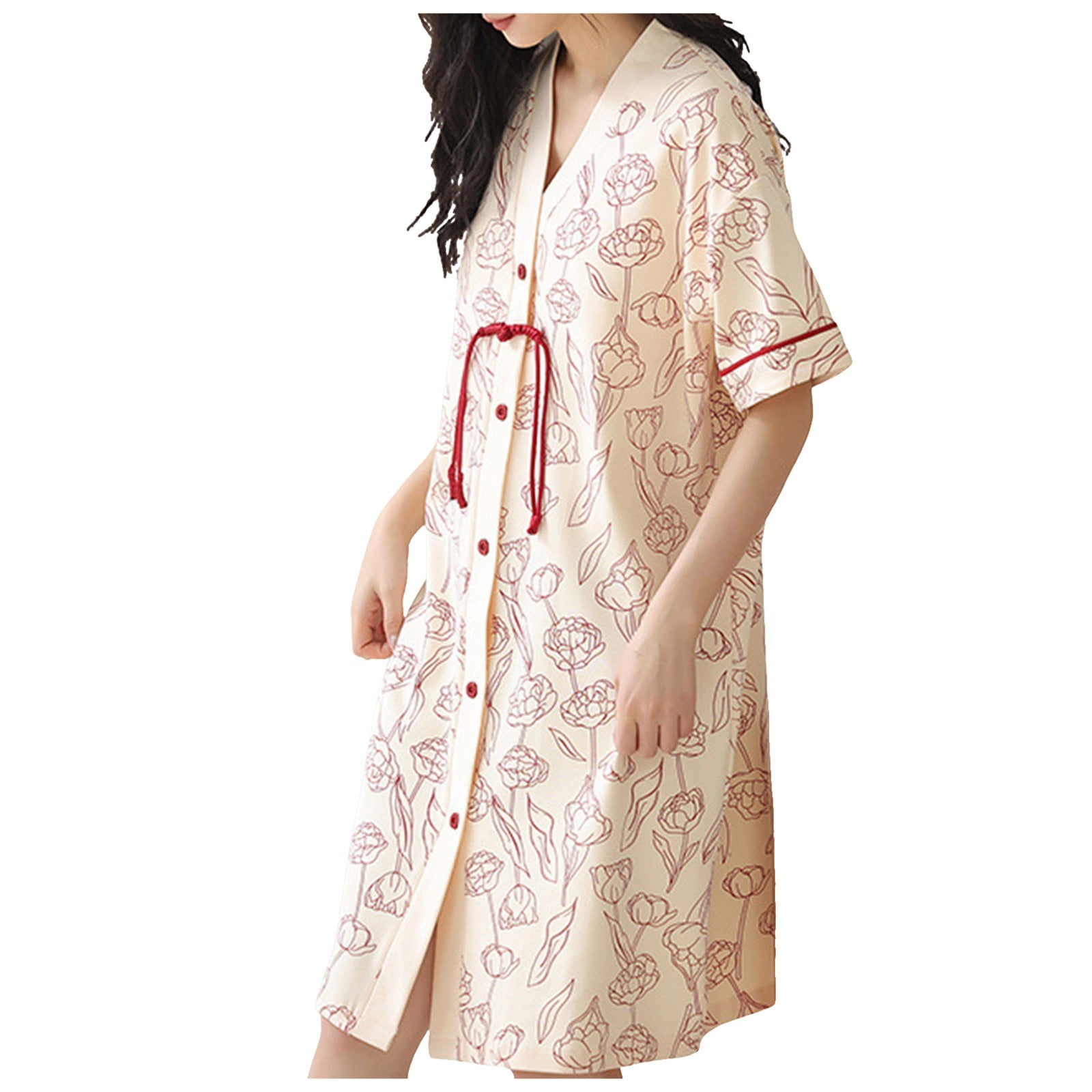 GHSOHS Robes for Women Nightdress Gowns for Women Sleepwear Summer ...