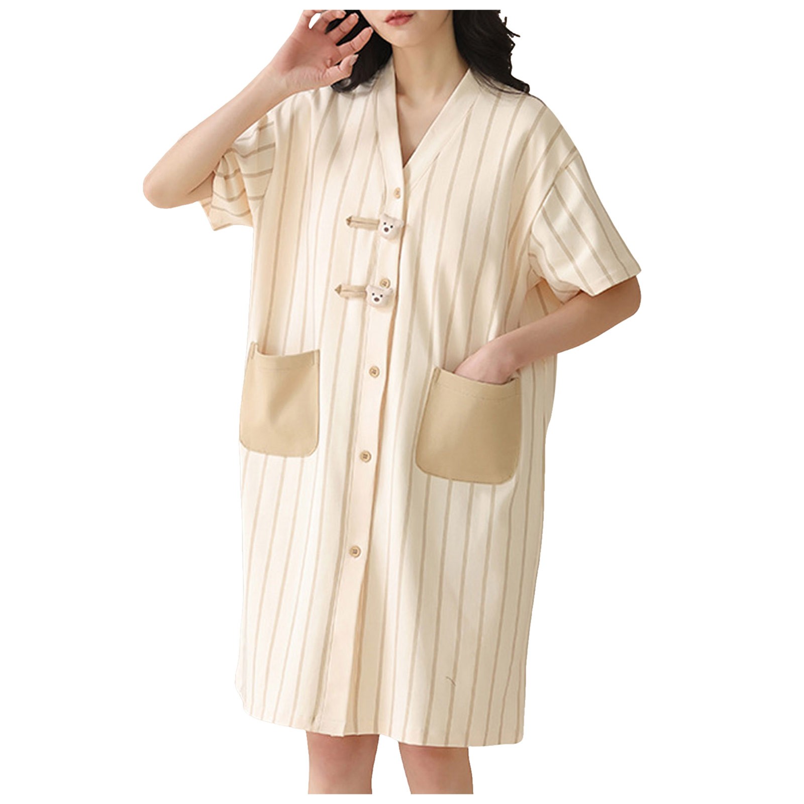 GHSOHS Robes for Women Nightgowns House Dresses for Women with Pockets ...