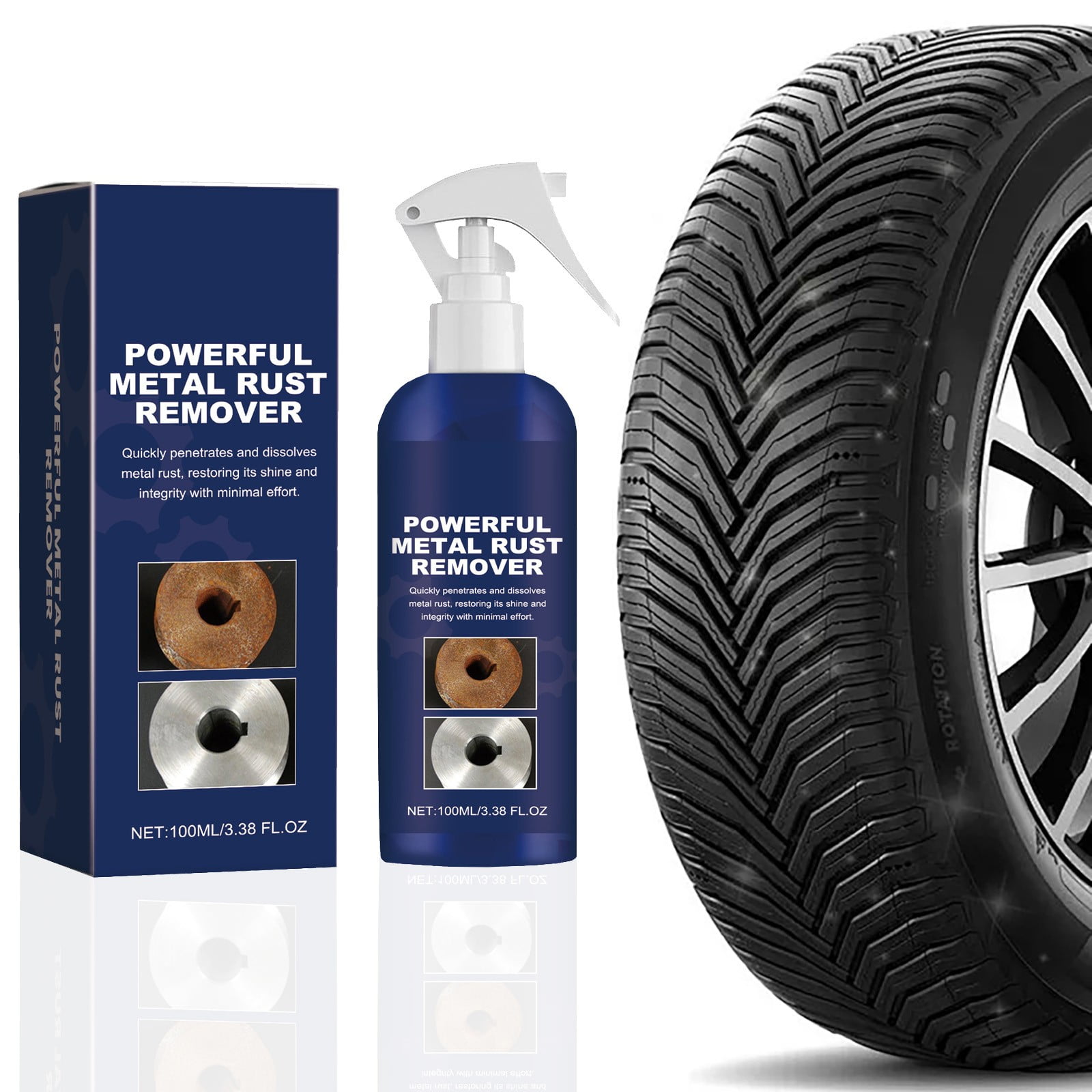 GHSOHS Rust Dissolver Gel Spray Metal Cleaner and Rust Remover Vehicle ...