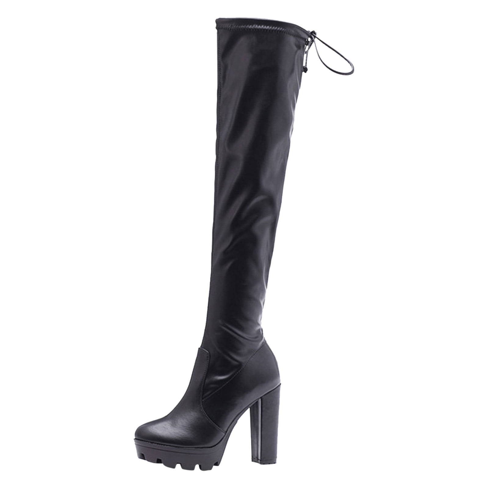 GHSOHS Thigh High Boots for Women Fashion Black High Heel Over the Knee ...