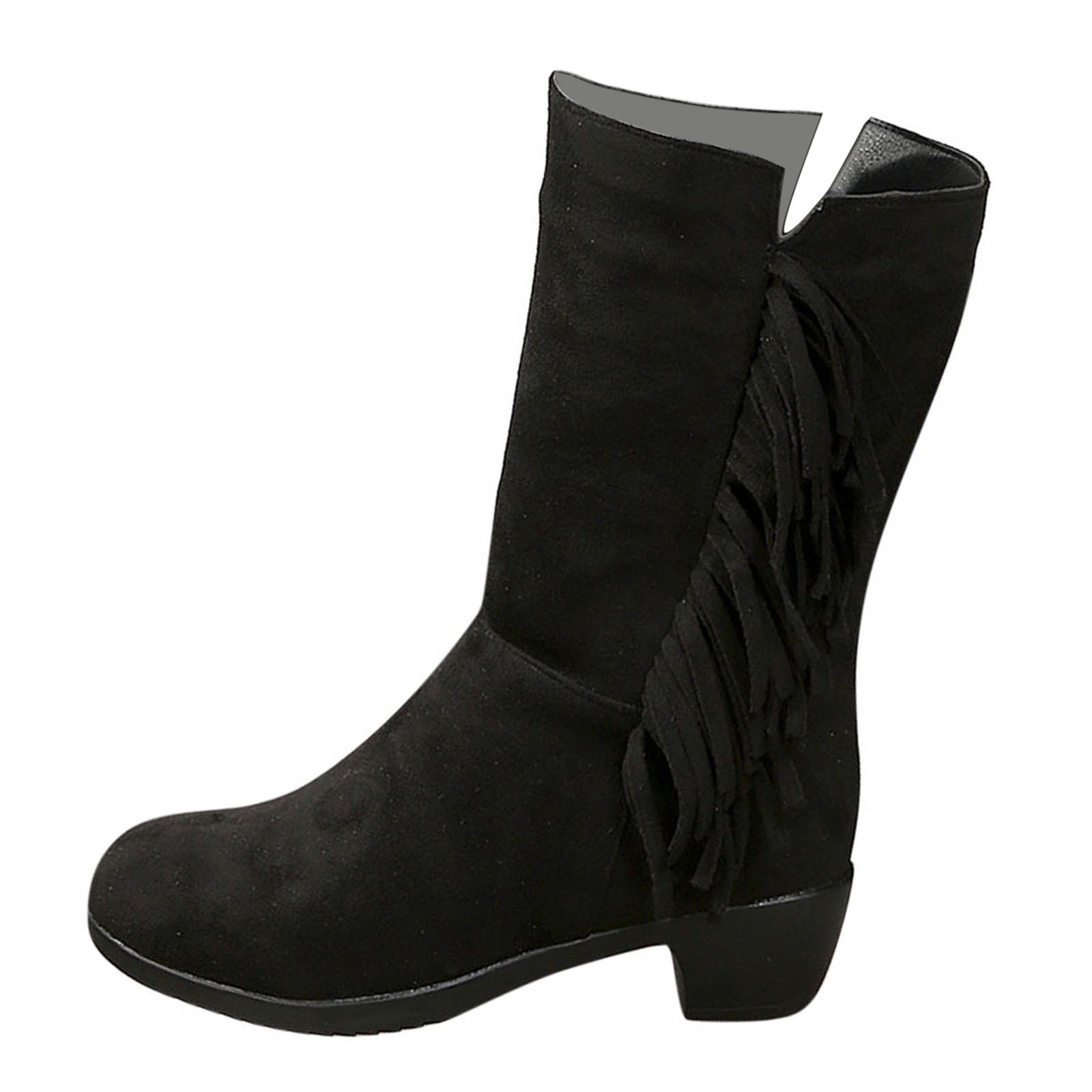 GHSOHS Western Cowgirl Boots for Women Retro Fashion Suede Tassel ...