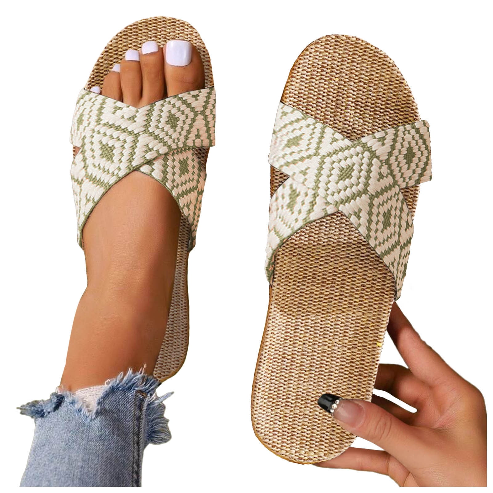 GHSOHS Womens Sandals Slippers Women's Espadrilles Sandals Plus Size Swim Shoes Size 12 Womens ...