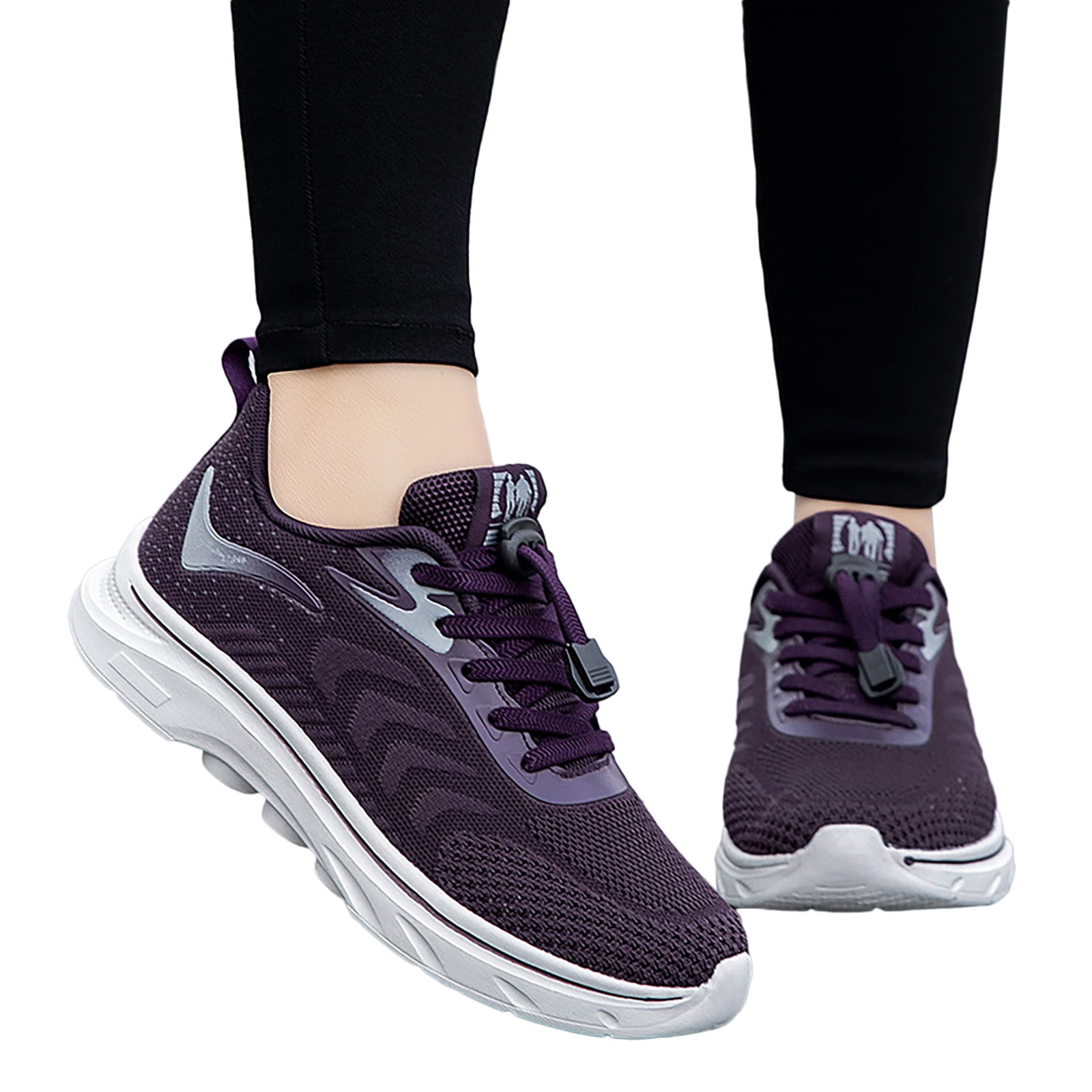 GHSOHS Womens Sneakers Plus Size Sports Shoes for Women Black Dress ...