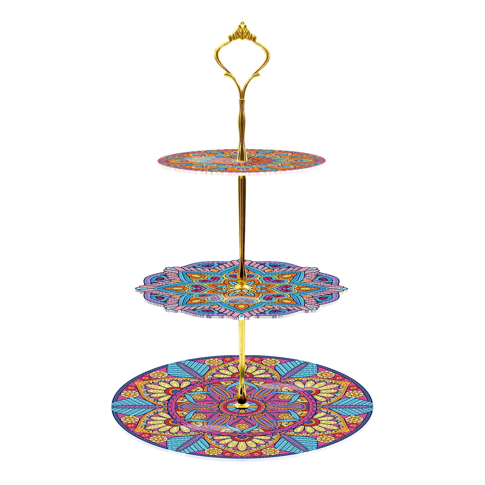 GHUNYUN DIY Dot Diamond Snack Stand, Diamond Painting Mandala Pattern ...