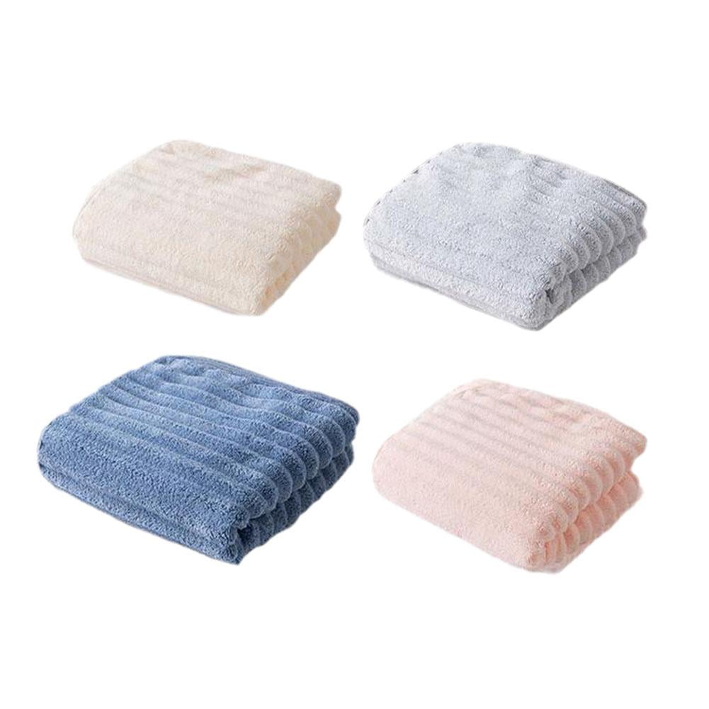 GHYJPAJK (4 Packs) Mixed Color Candy Strip Coral Fleece Adult Family ...