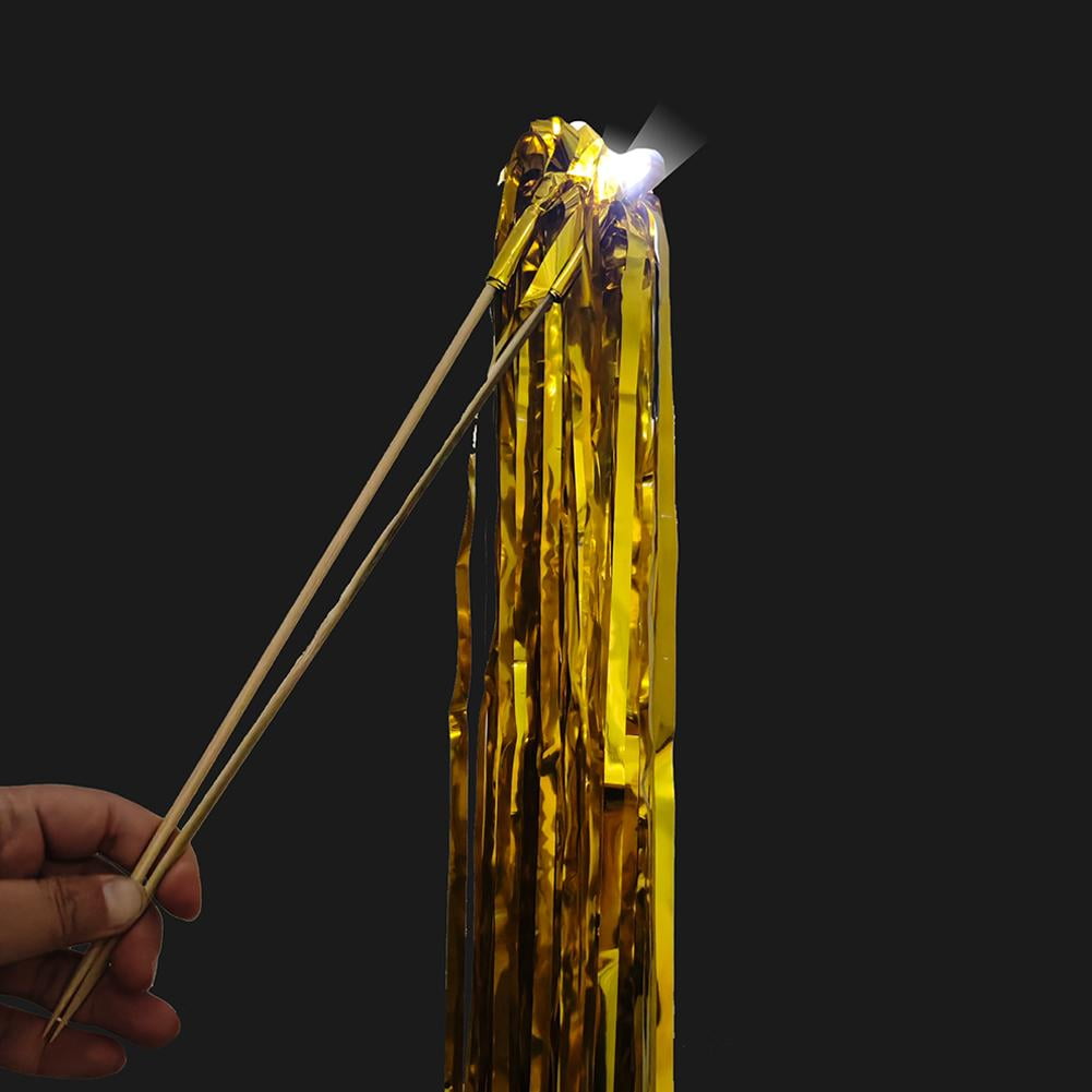 GHYJPAJK BBASILIYSD Lighted Wedding Wands100pcs LED Tinsel Wedding ...