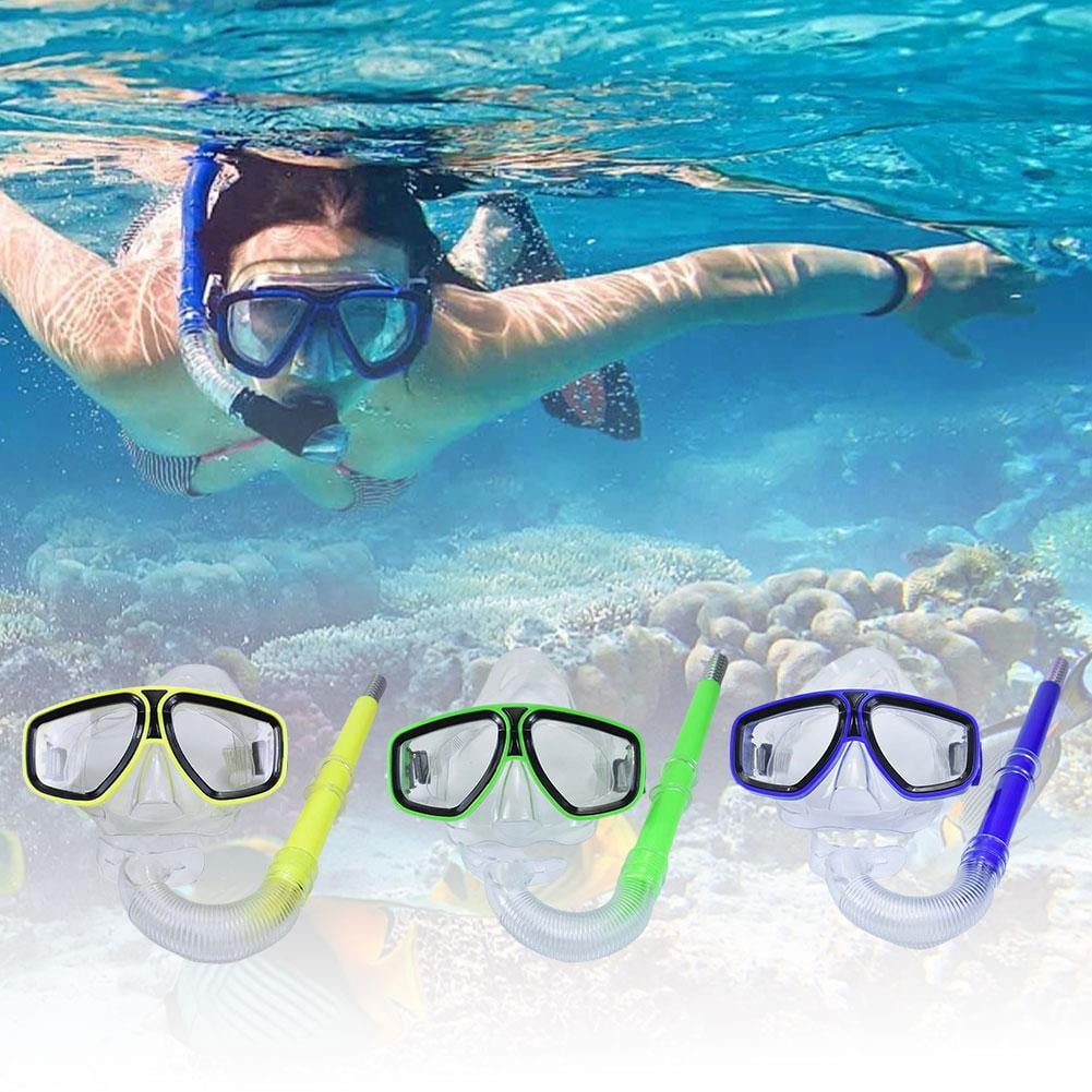GHYJPAJK Blue Diving Mirror + Breathing Tube Uniform Diving Surface Mirror Breathing Tube Cloak ...