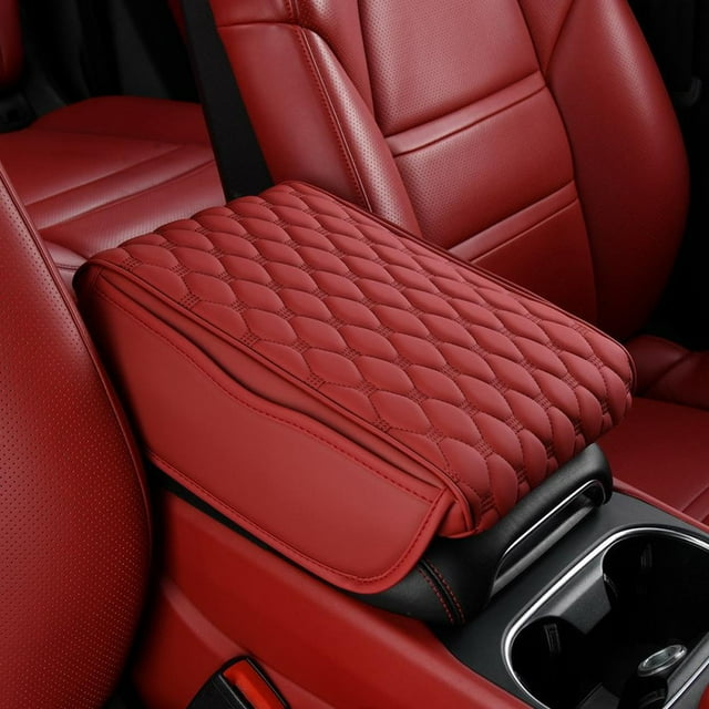 GHYJPAJK Car Center Console Arm Rest Box Cover PU Leather Nonslip ...