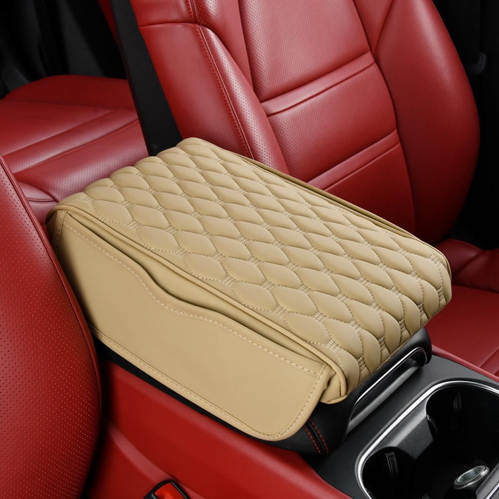 GHYJPAJK Car Center Console Arm Rest Box Cover PU Leather Nonslip ...