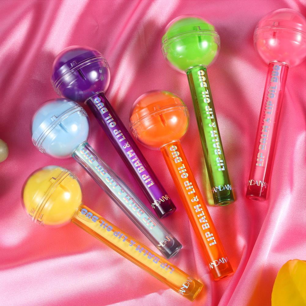 GHYJPAJK Green Handaiyan 2 Sticks Sugar Change Color Lip Paste Lip ...