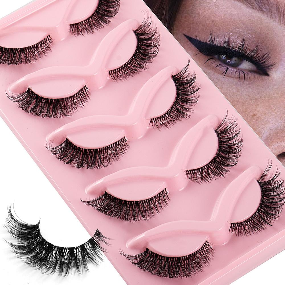 GHYJPAJK Hy5-10 Bomb 5 Pieces Slanted Fox Type Eyelashes Natural Thick ...