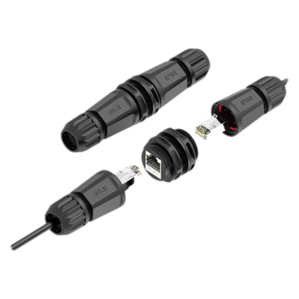 GHYJPAJK M25-Rj45 Straight Panel Socket + Double-Head Waterproof Shell ...