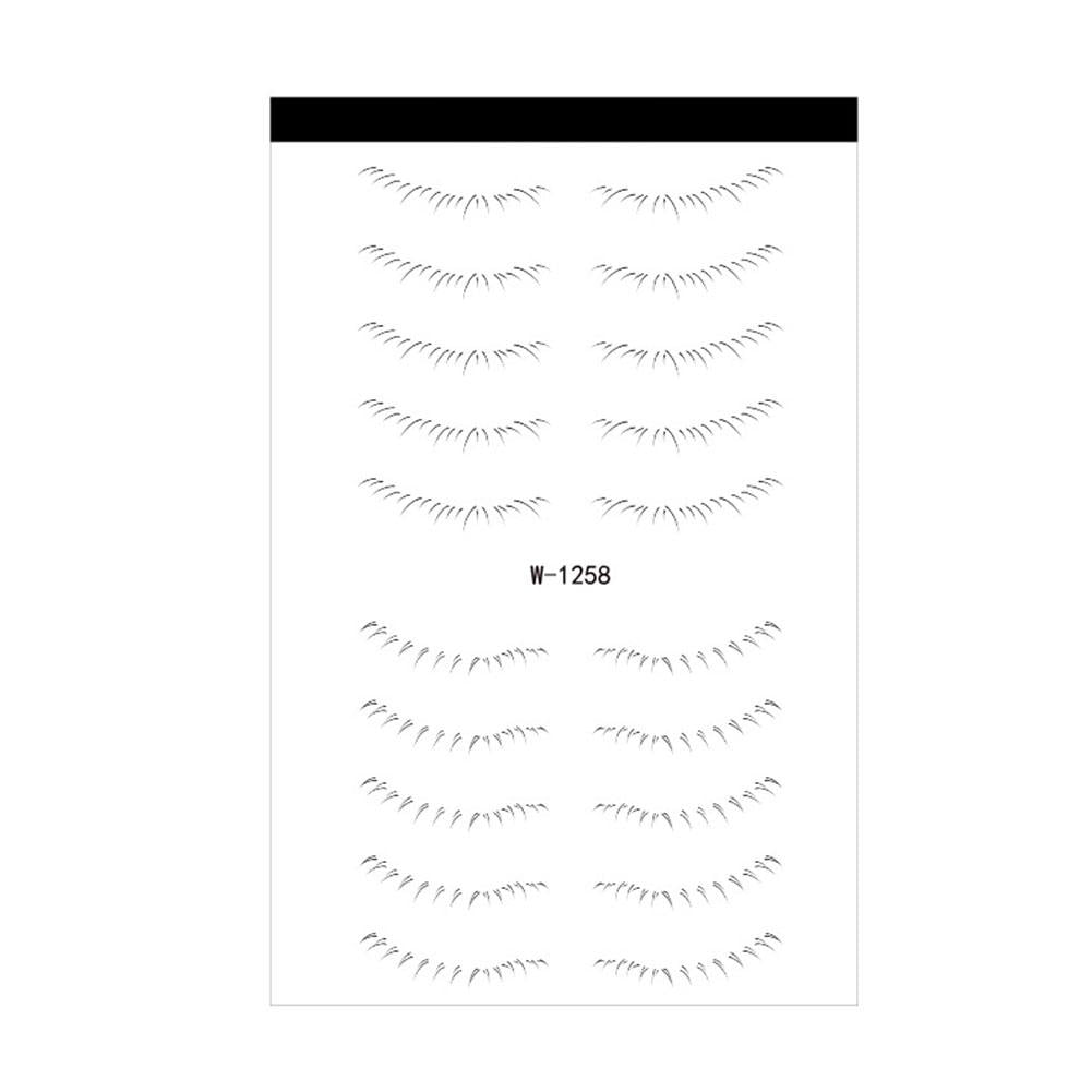 GHYJPAJK MultiStyle 3D Lower Eyelash Tattoo Stickers Easy Transfer ...
