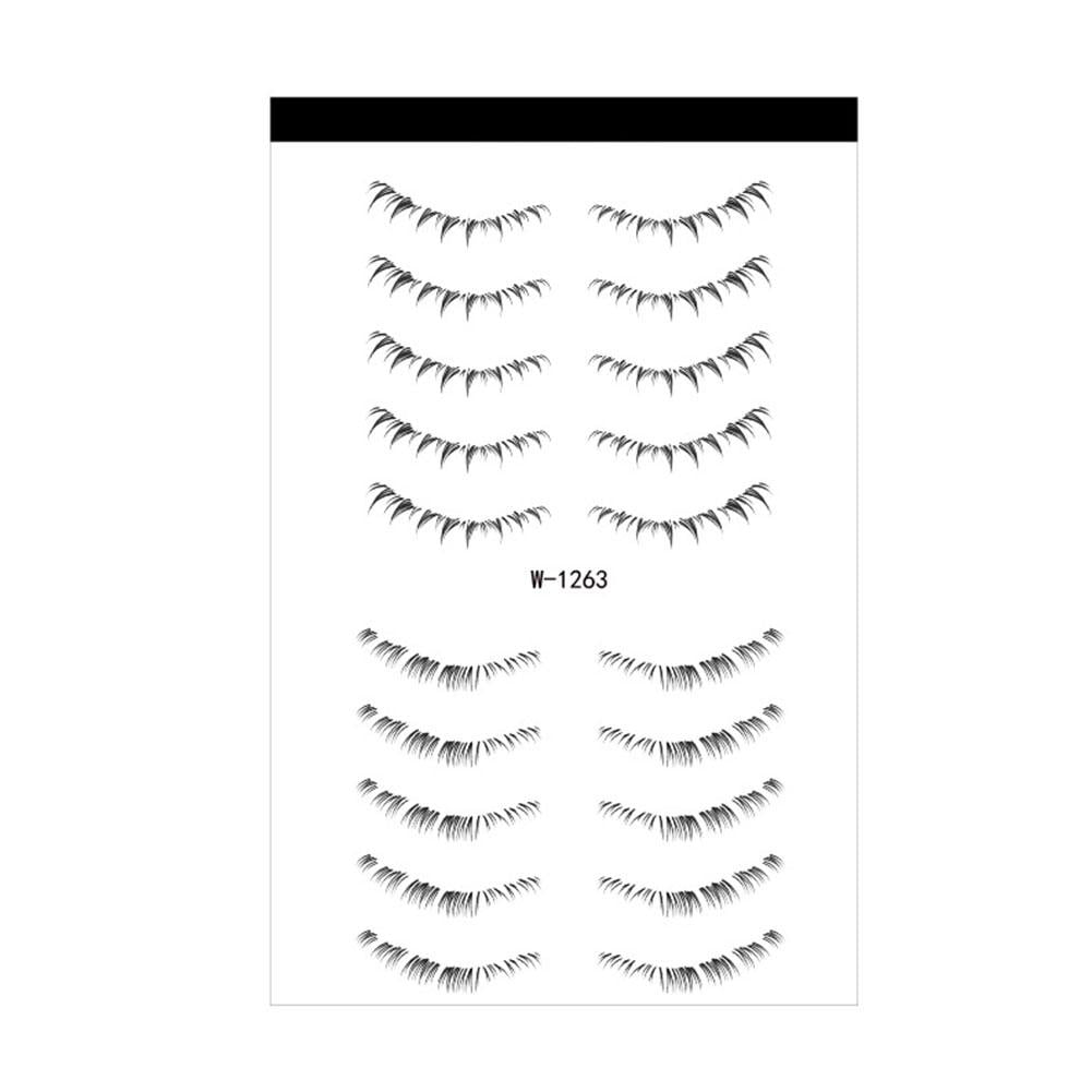 GHYJPAJK MultiStyle 3D Lower Eyelash Tattoo Stickers Easy Transfer ...